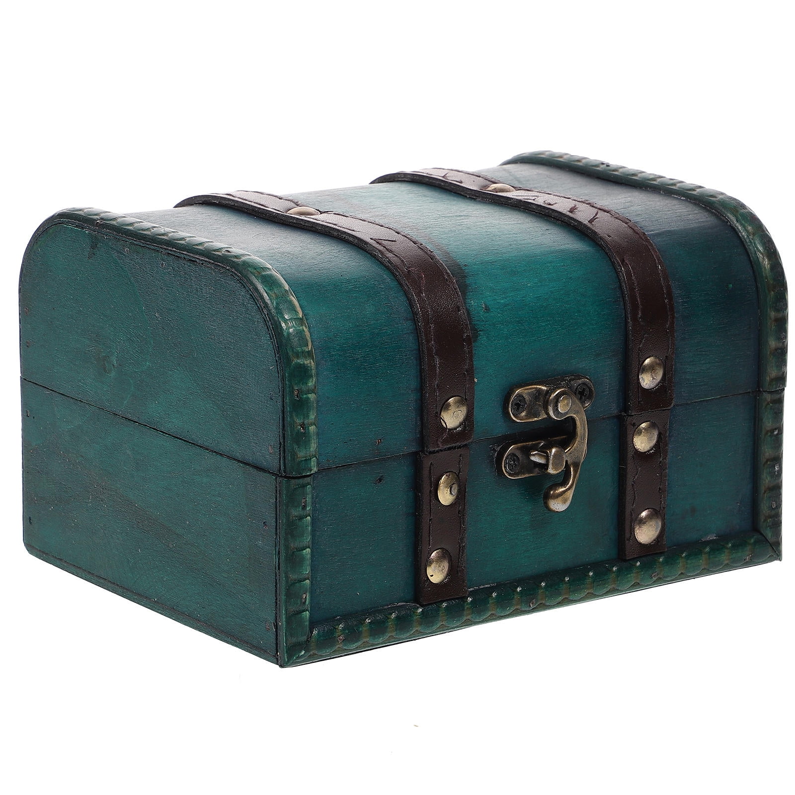 OUNONA Small Chest Container Green Vintage Storage Box Music Simple ...