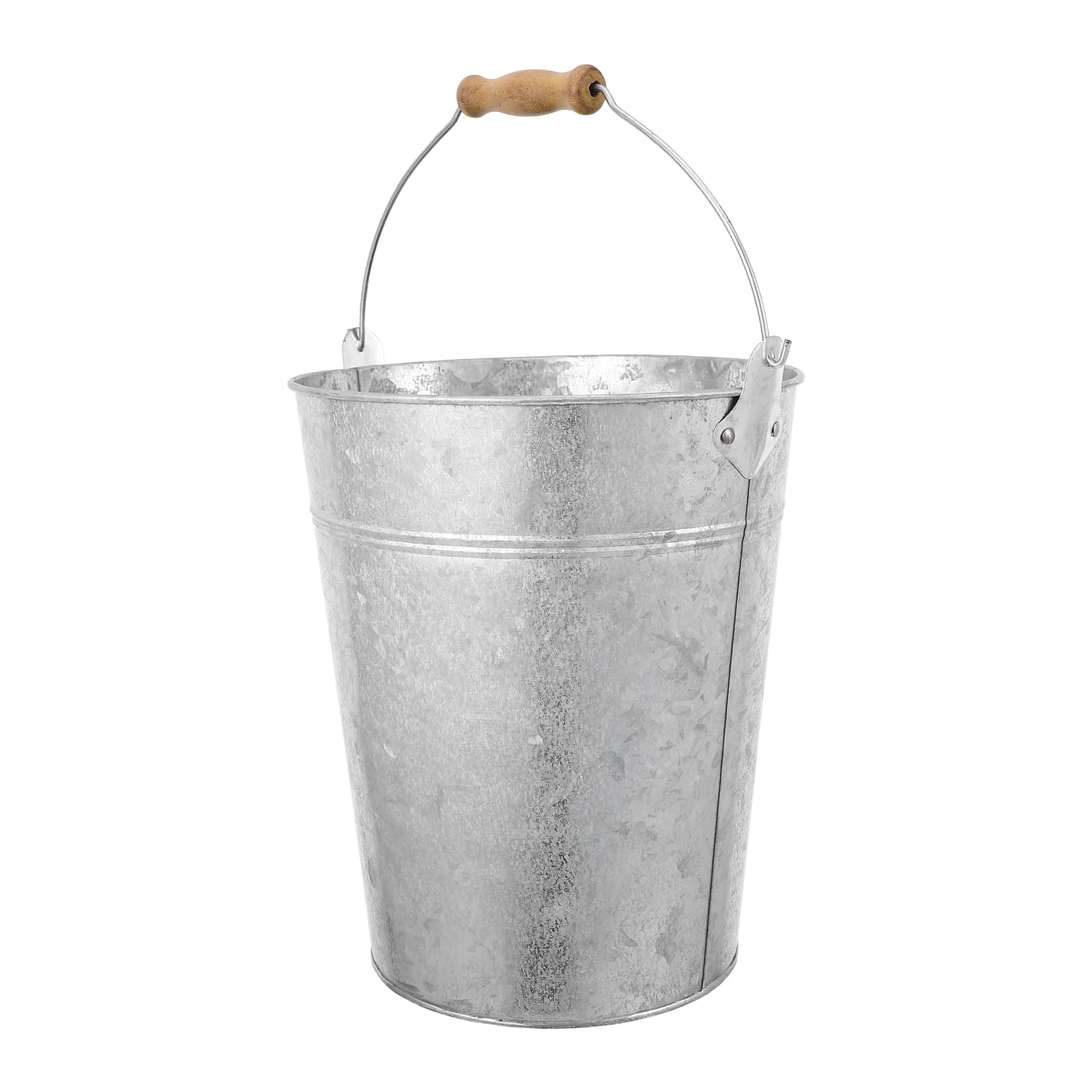 OUNONA Small Galvanized Metal Buckets With Handles Rustic Tin Pails ...
