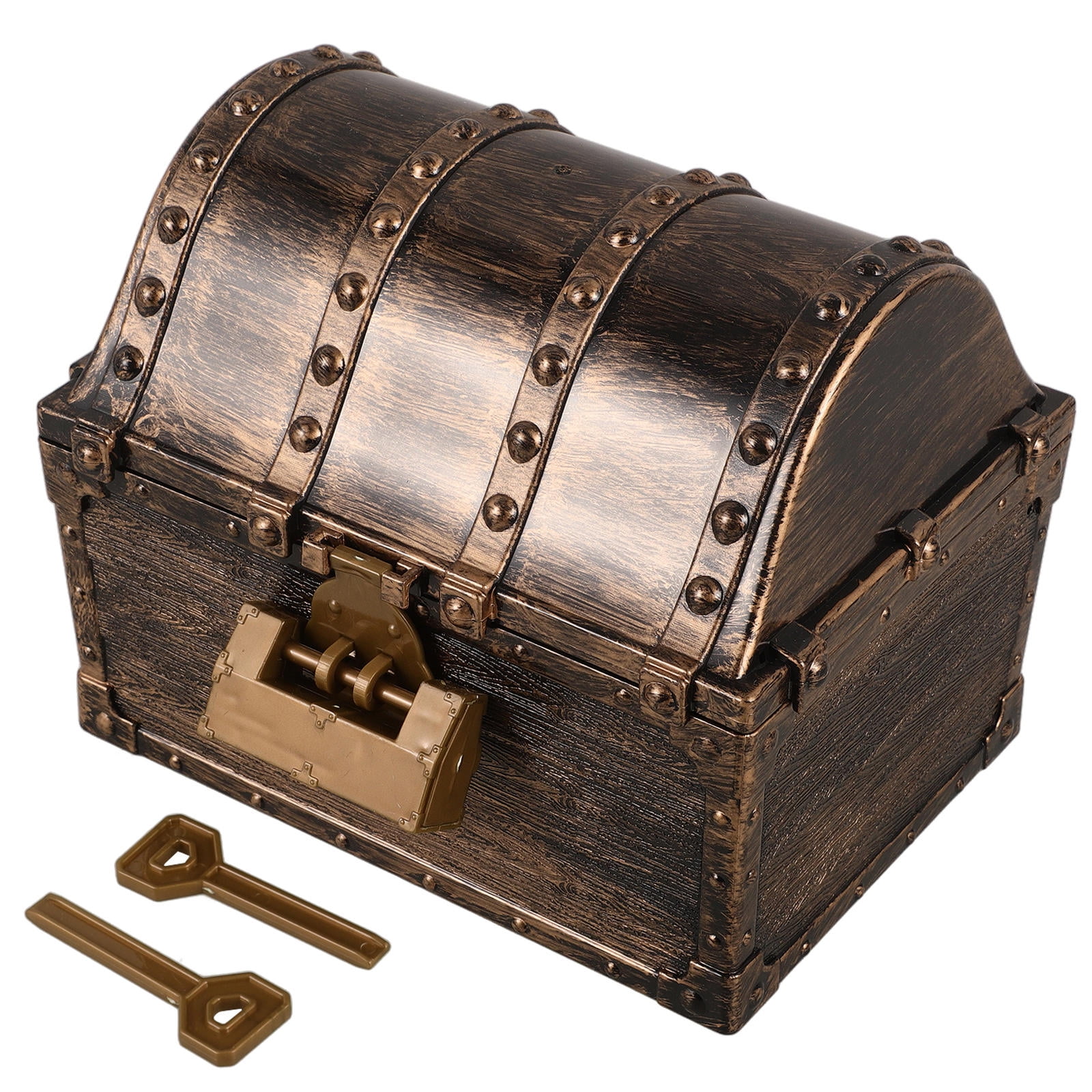 OUNONA Small Pirate Treasure Chest Decorative Vintage Style Box Pirate ...