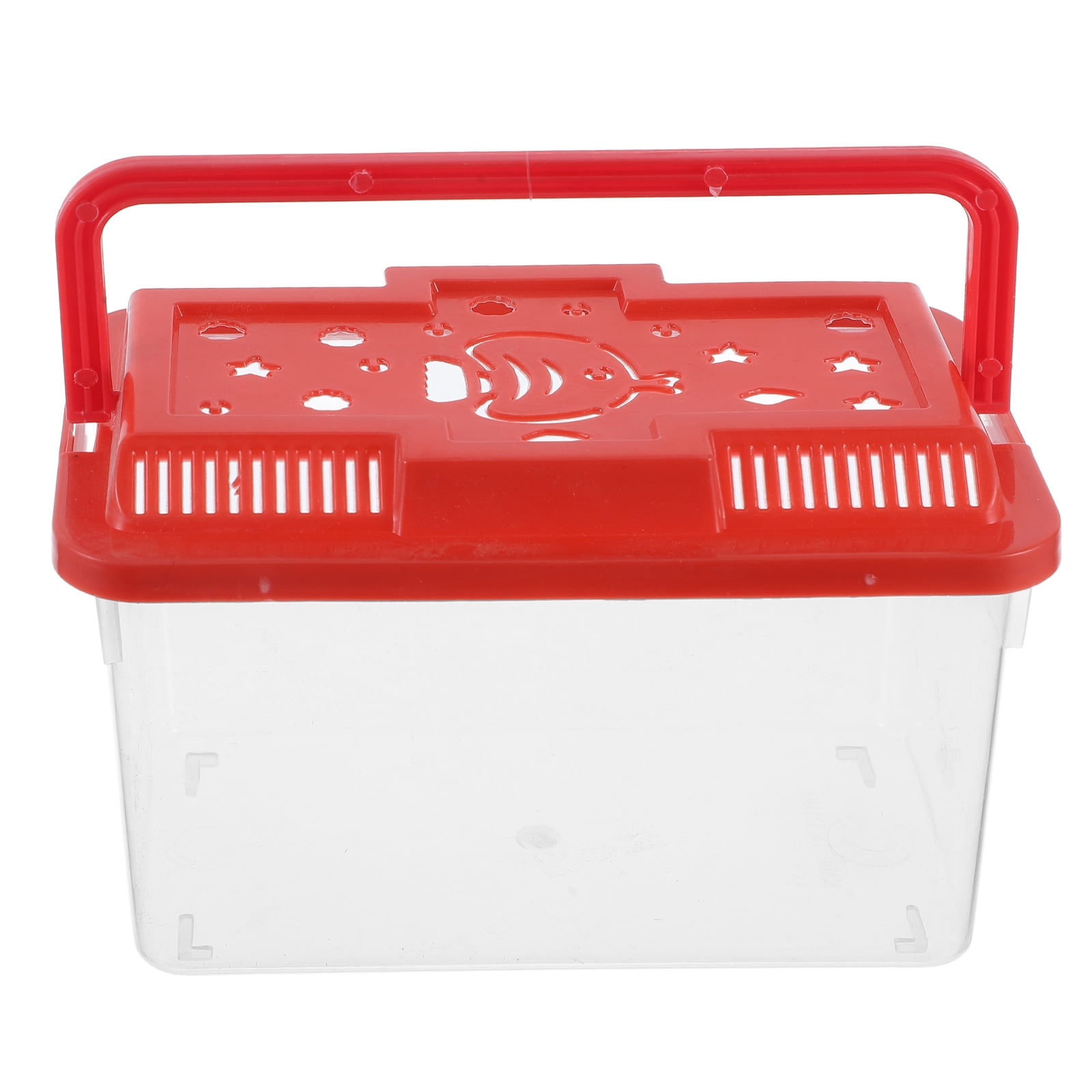 OUNONA Small Plastic Aquariums Fish Tank Hermit Crab Tank With Handles ...