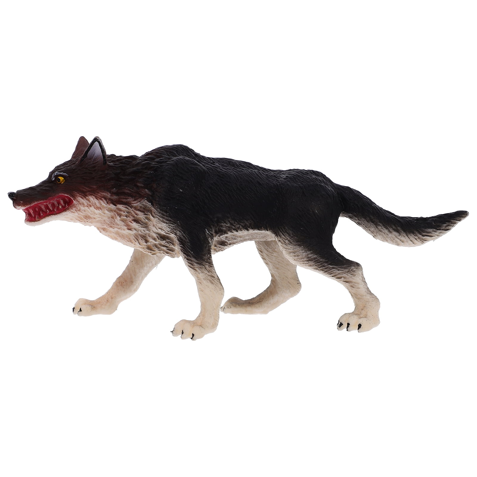 OUNONA Small Simulation Wolf Model Plastic Wild Animal Model Fake Wolf ...