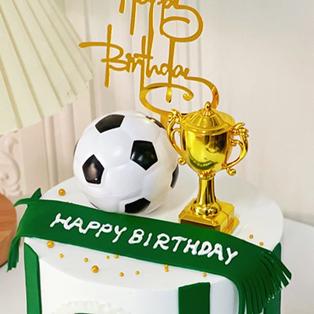 OUNONA Soccer Trophy Cake Topper Football Model Man Child - Walmart.com