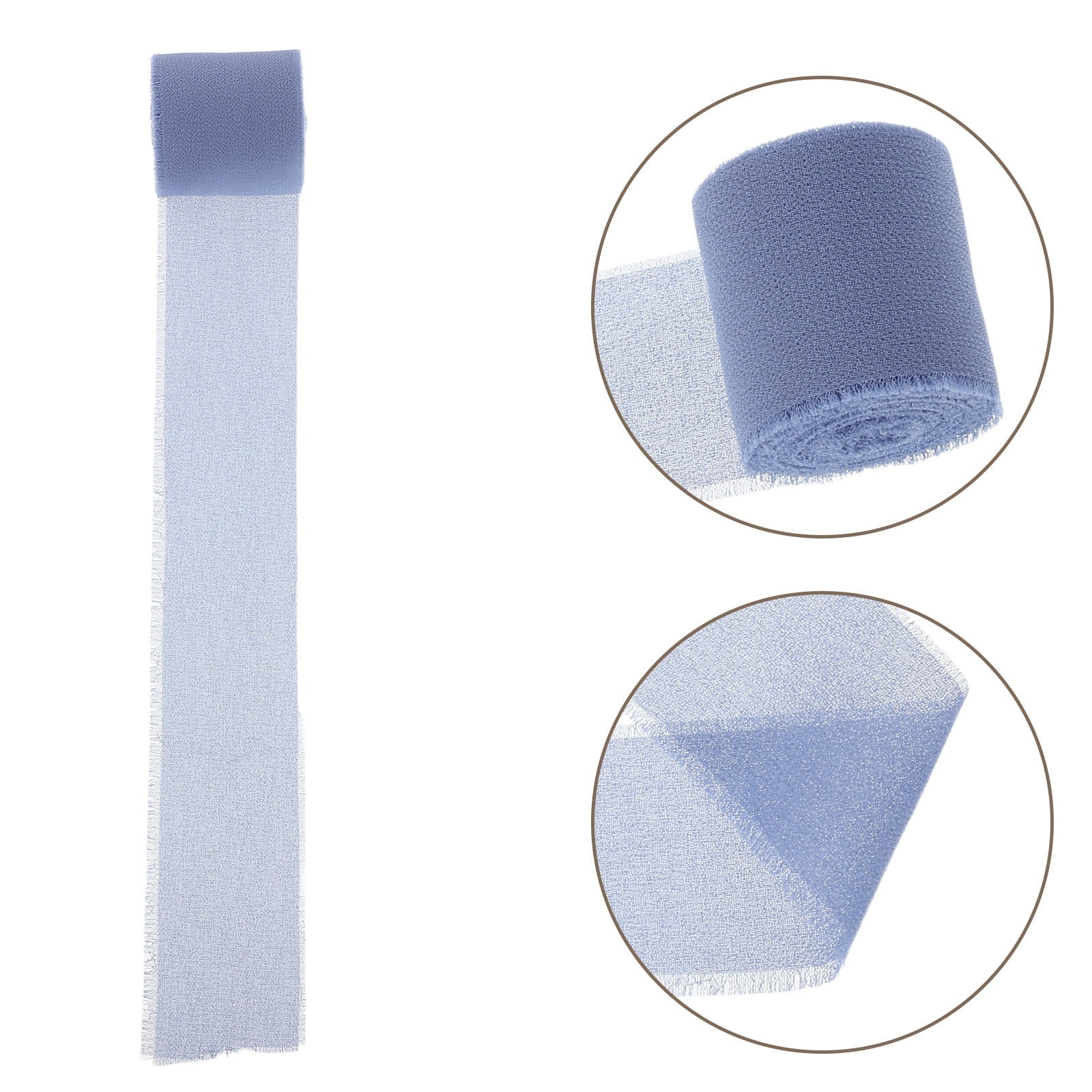 OUNONA Soft Blue Fringe Edge Ribbon for Present Wrapping and Floral ...