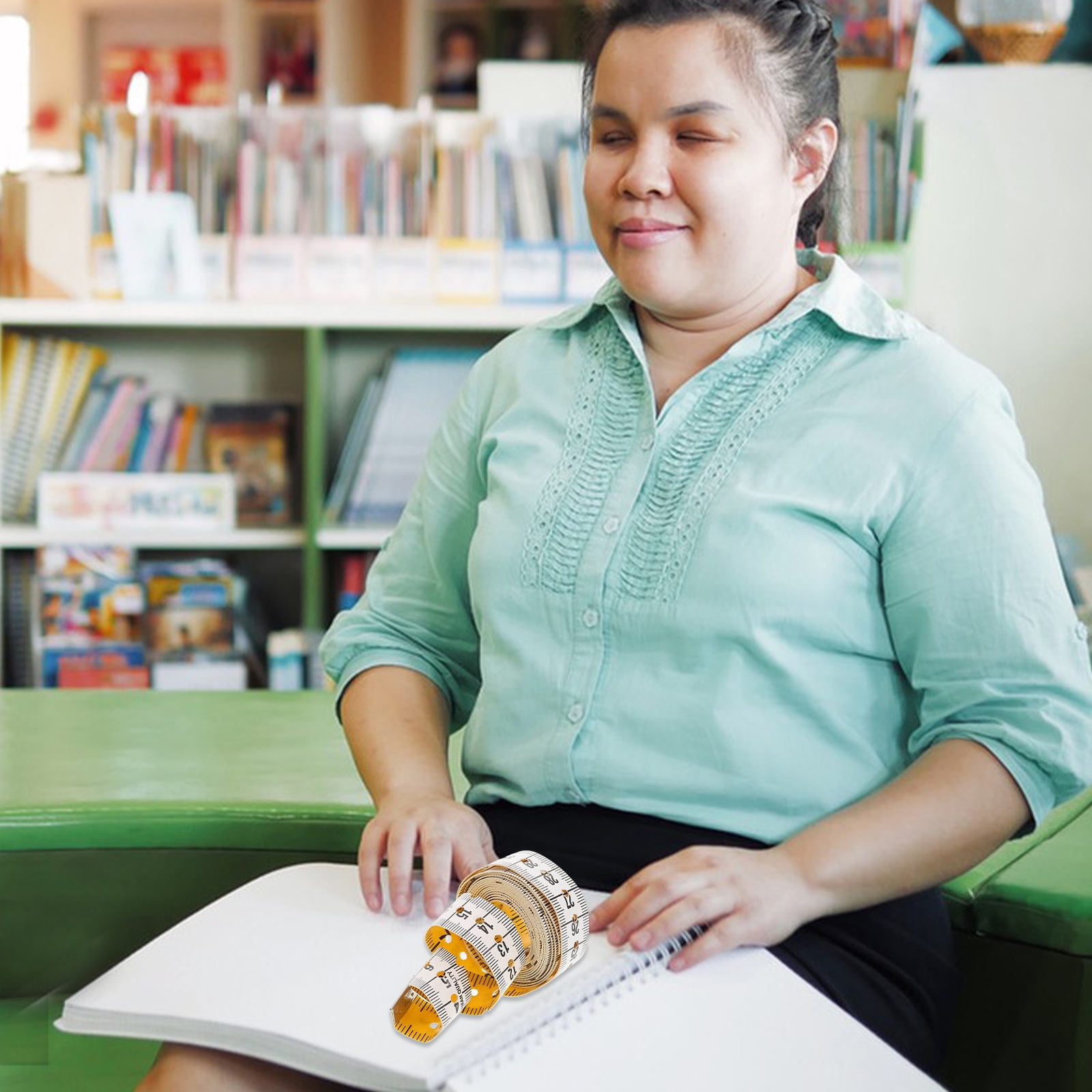 OUNONA Soft Measuring Tape for Blind People 2 Meters Braille Ruler ...