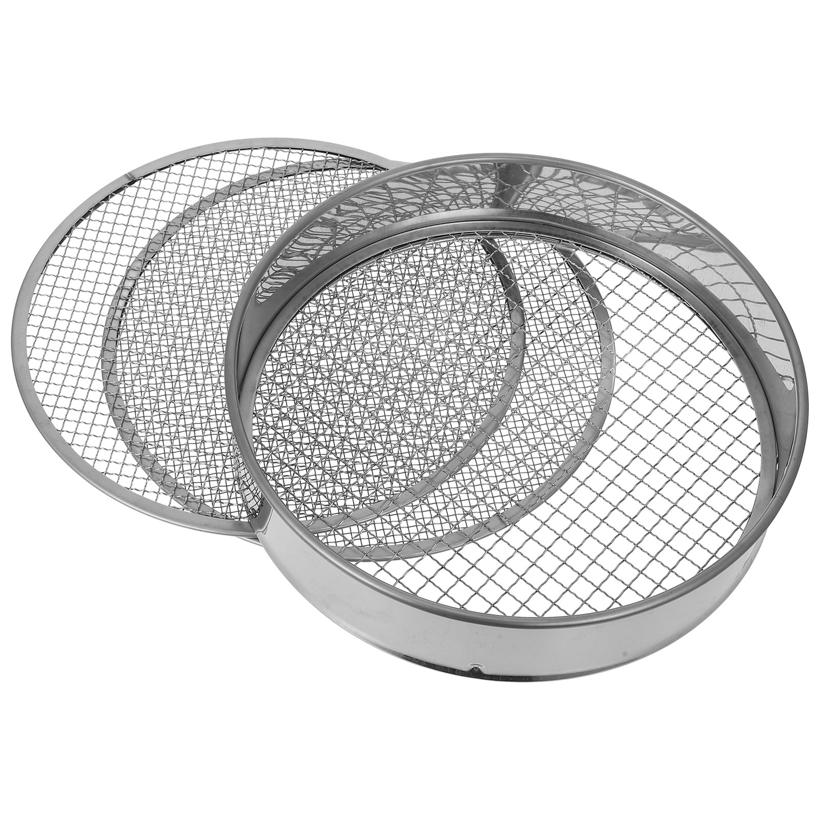 OUNONA Soil Sieve Gardening Multi-purpose Screens Mesh Manual Silver ...