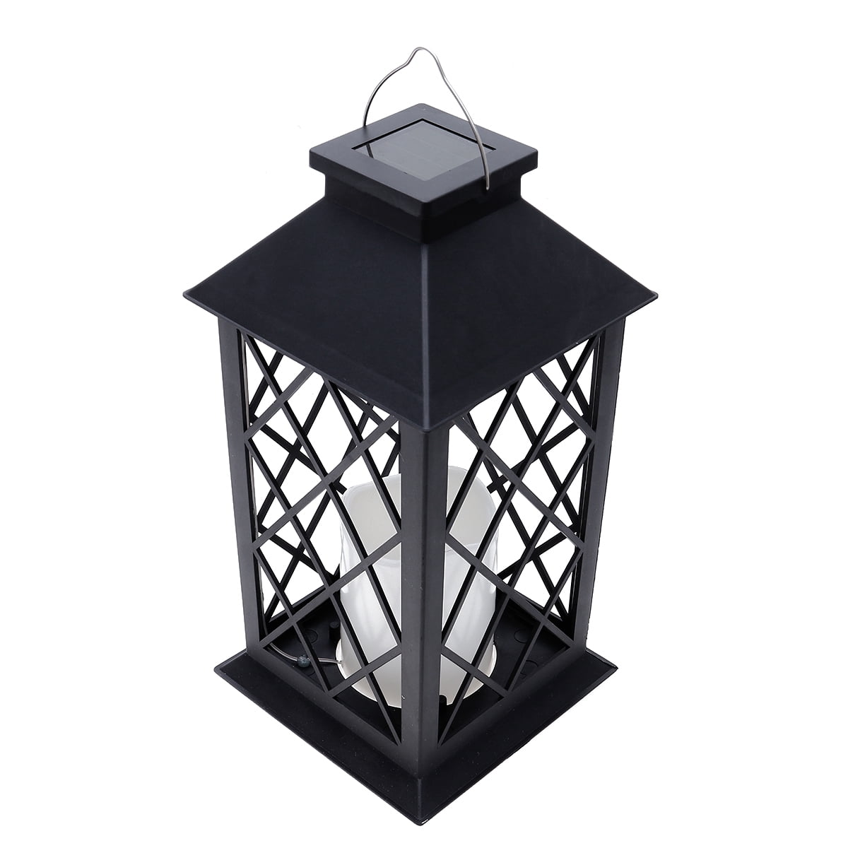 OUNONA Solar Bulb Light Black Plastic LED Lantern for Outdoor ...