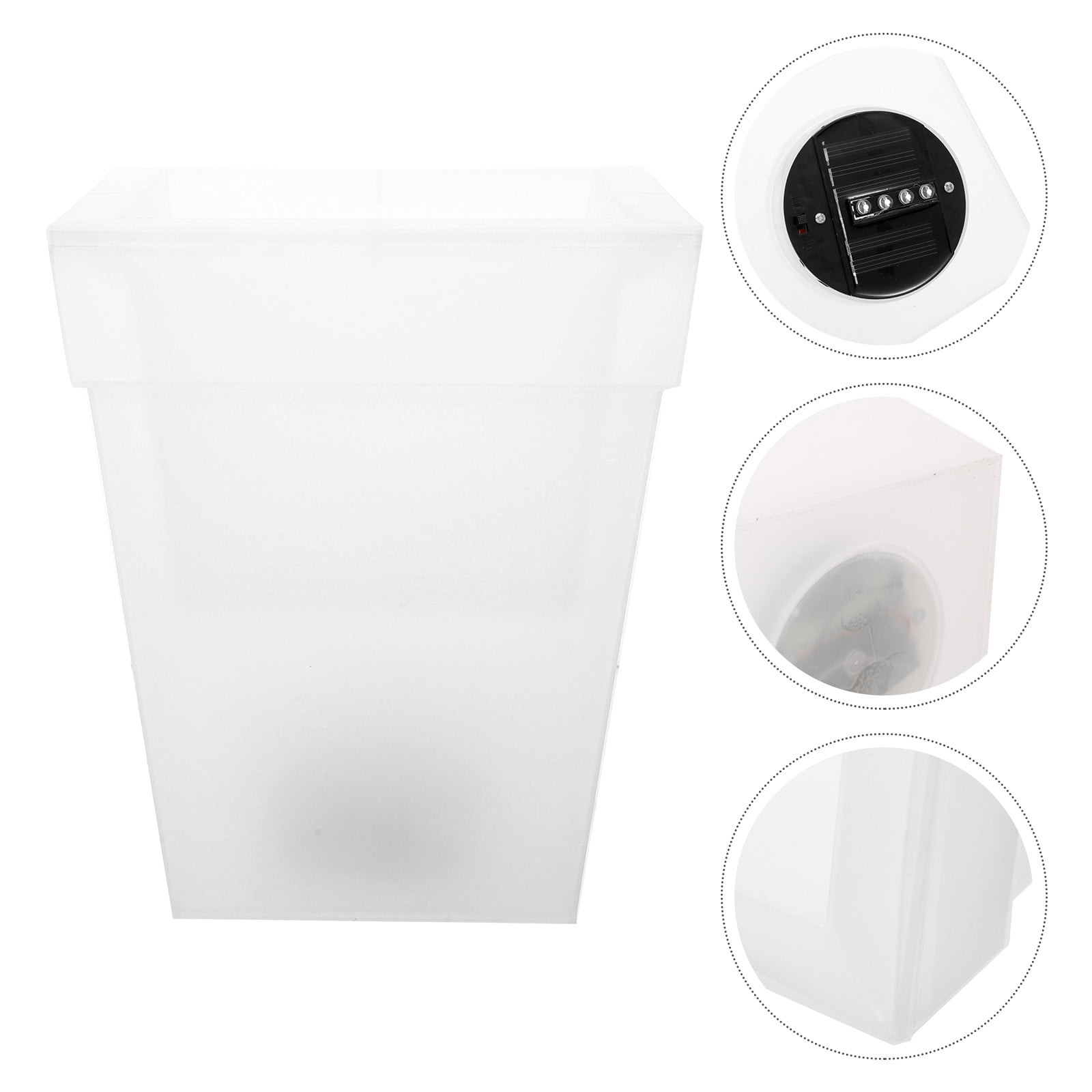 OUNONA Solar Planter Lamp Decorative Planter Garden Planter Solar ...