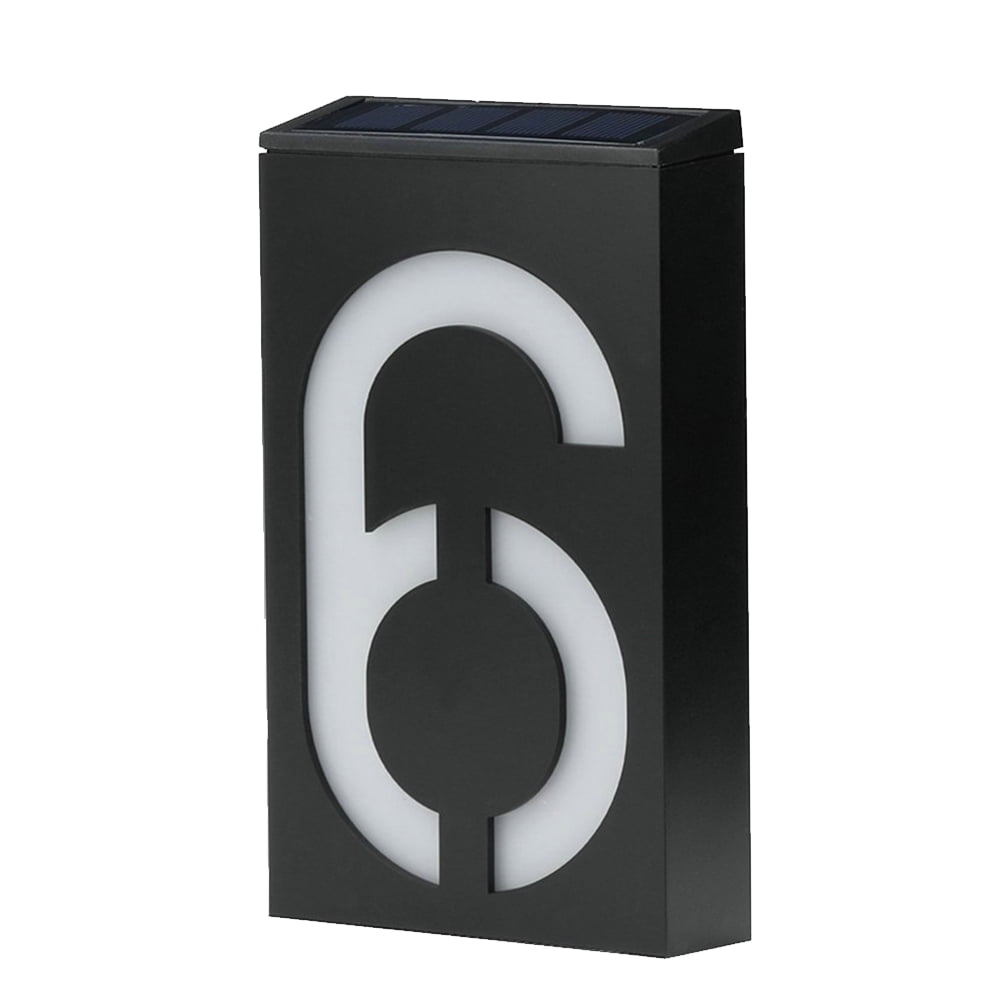 OUNONA Solar Powered LED Door Light Signage with Black Frame for House ...