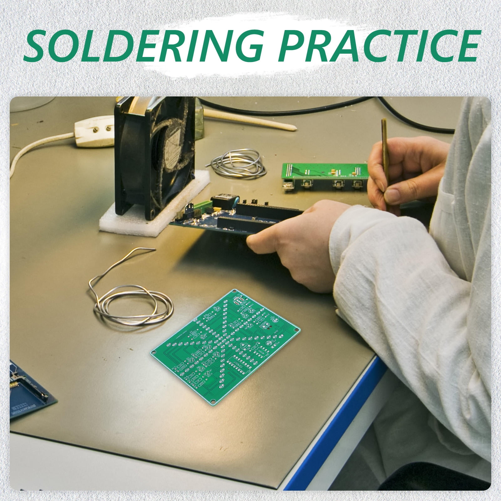 OUNONA Soldering Practice Kit DIY LED Water Flowing Light Module ...