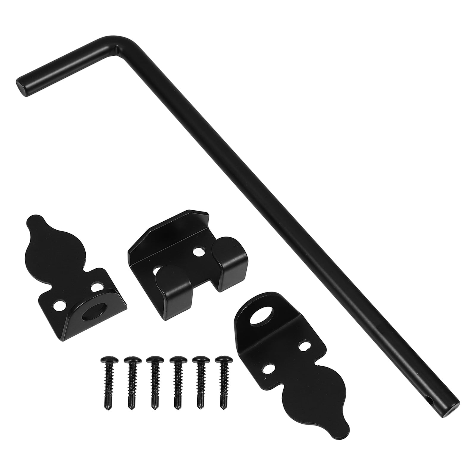 OUNONA Solid Steel Gate Latch With Ground Rod Heavy Duty Cane Bolt Gate ...