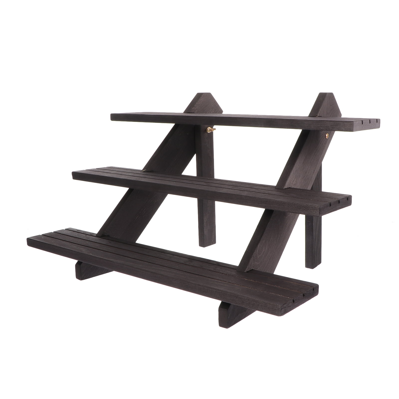 OUNONA Solid Wood Display Stand Picture Rack Record Desktop Rings ...