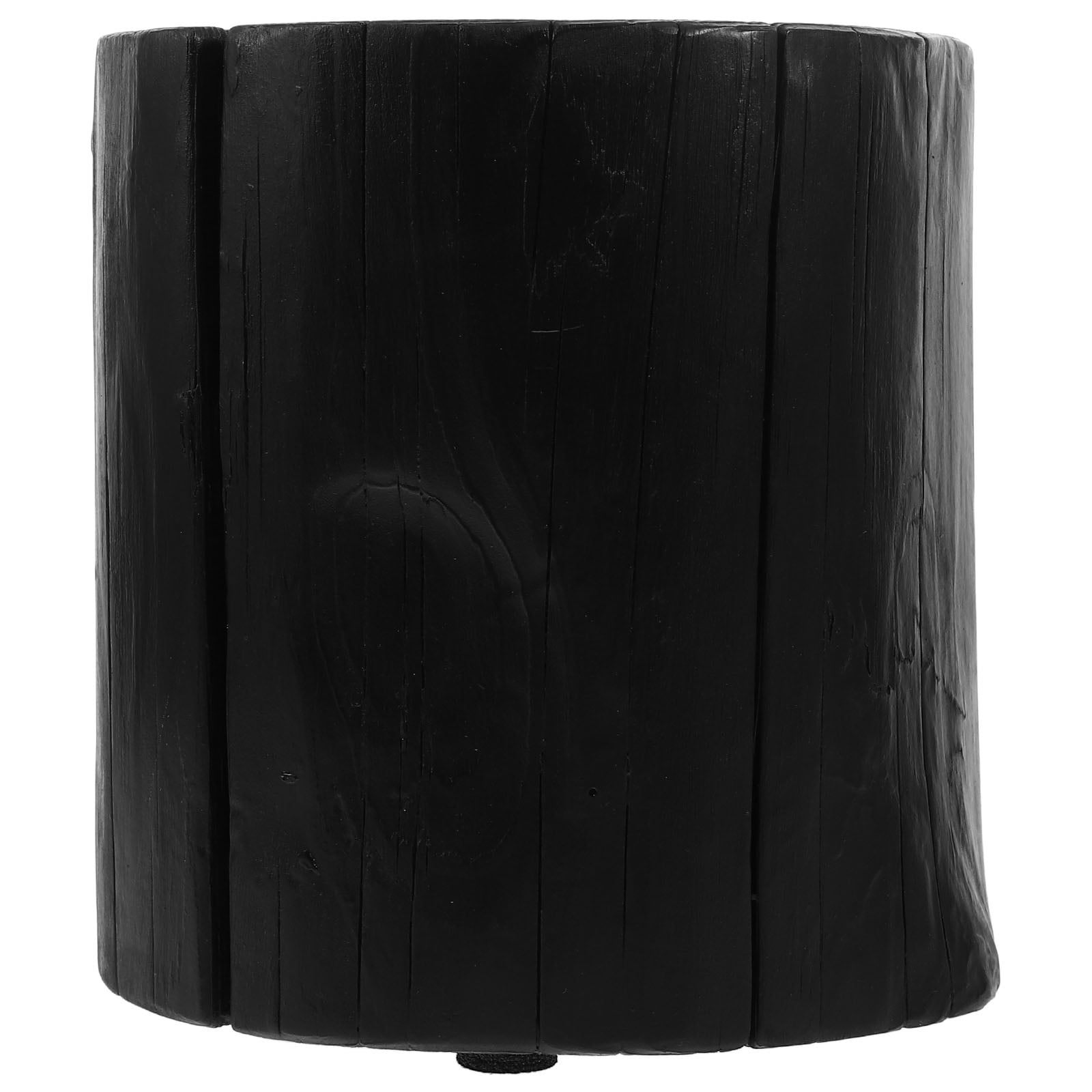 OUNONA Solid Wood Tree Stump Stool Rustic Wooden Nightstand Small Stool ...