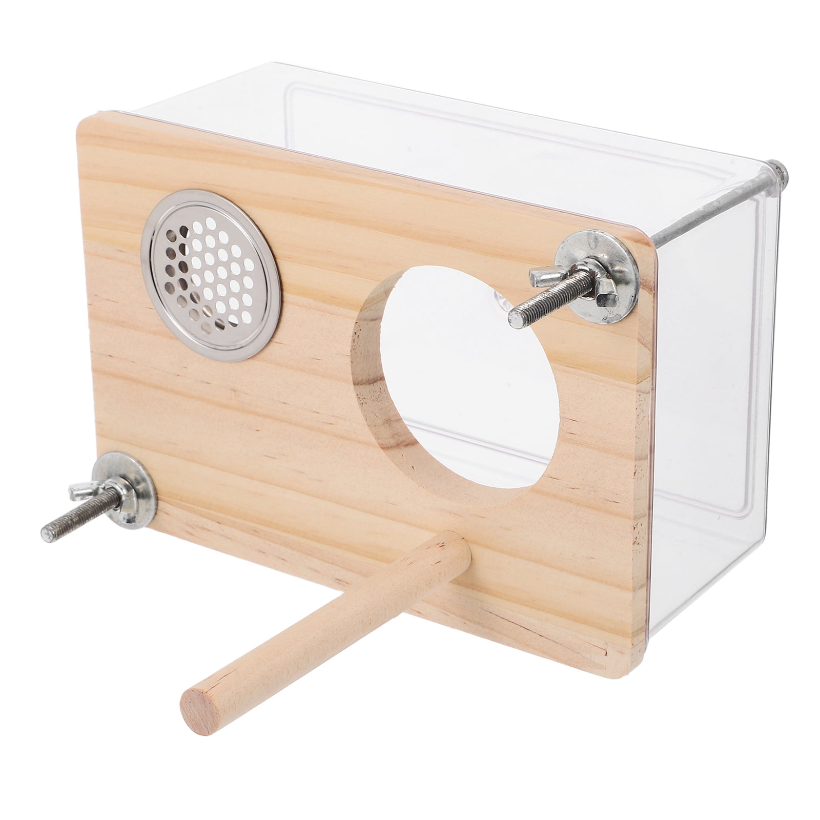 OUNONA Spacious Nesting Box Wooden Parakeets Breeding Box Transparent ...