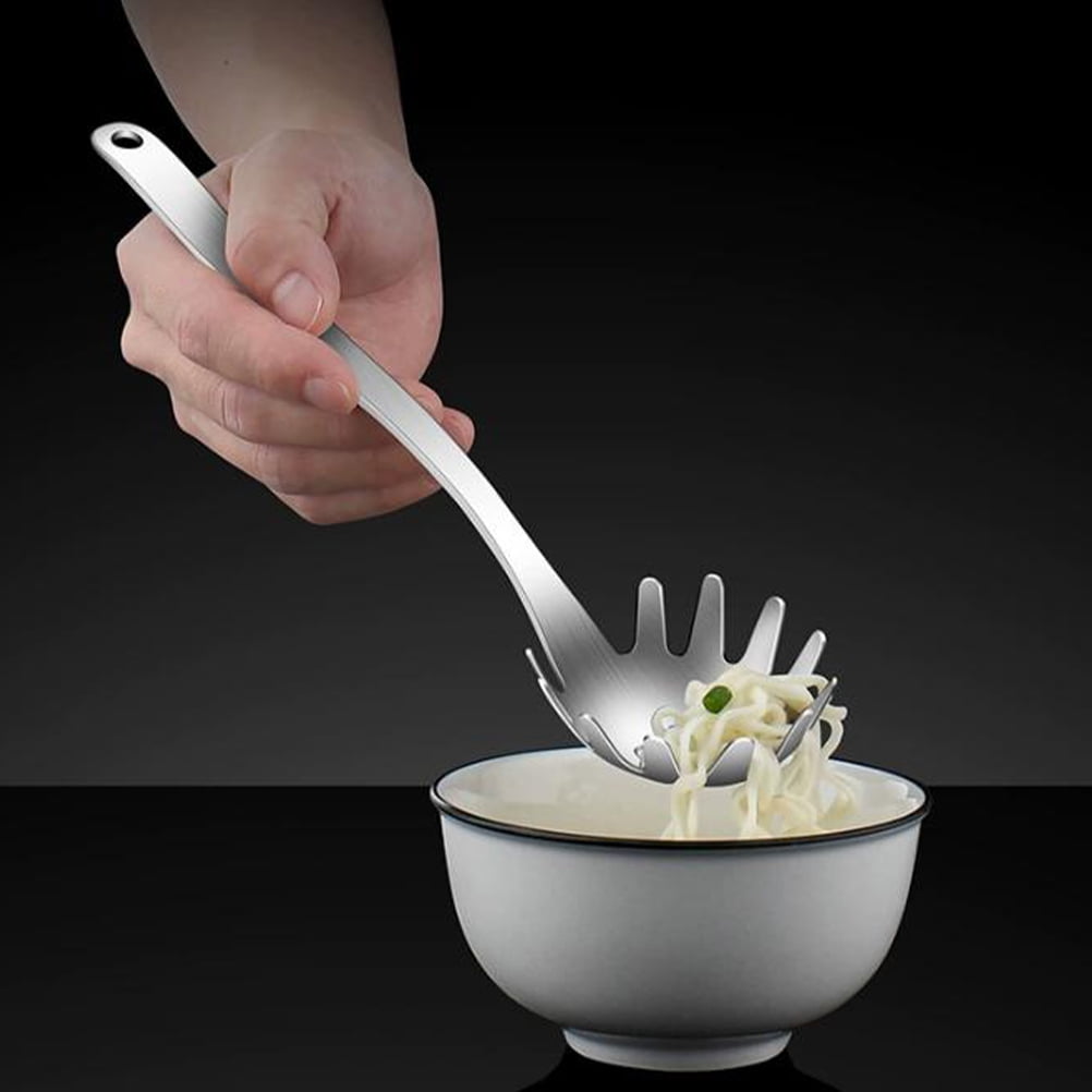OUNONA Spaghetti Spoon Server with Teeth Spaghetti Stainless Steel ...