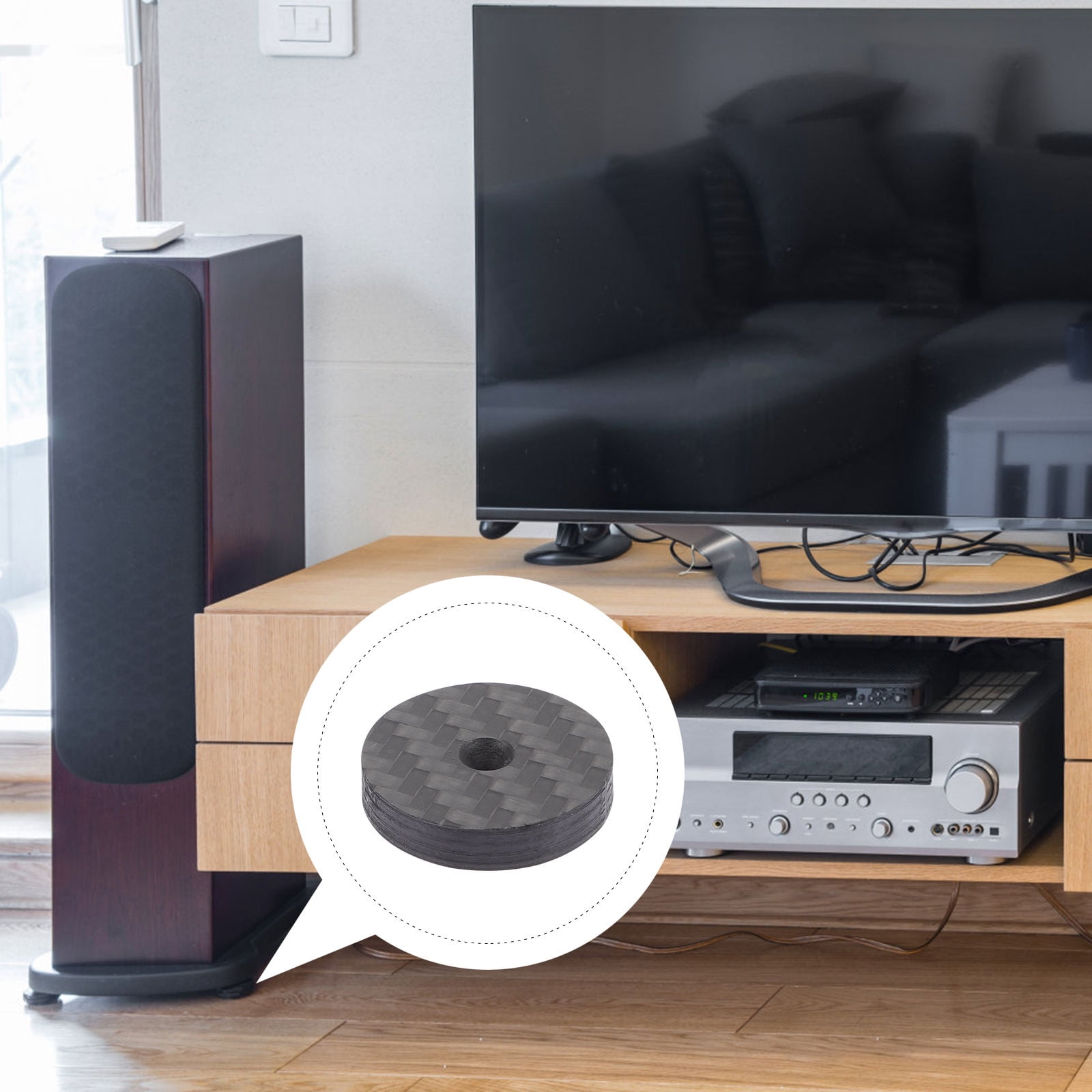 NUOLUX Audio Isolation Feet Carbon Fiber for Speaker Amplifier 4Pcs 1.0 ...