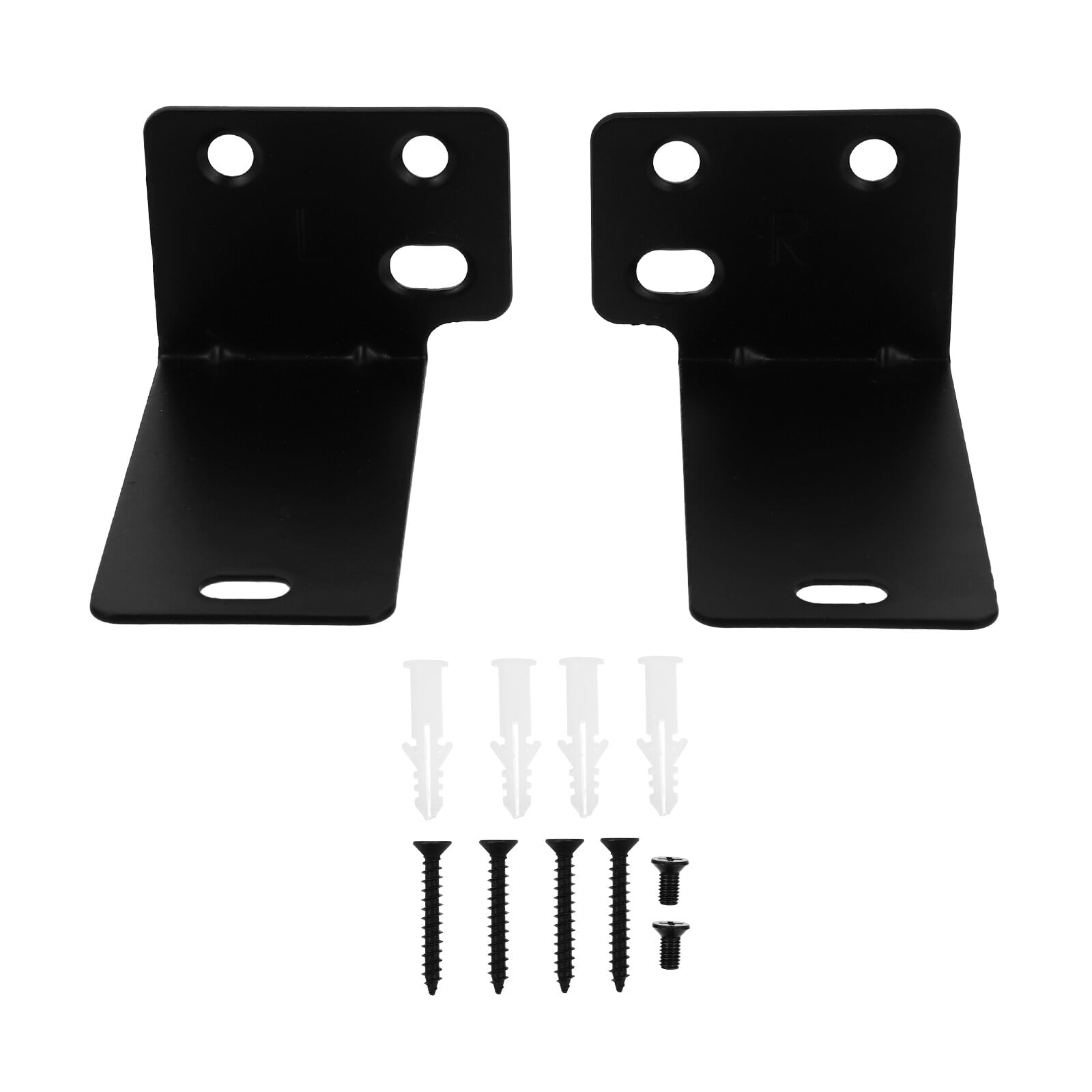 OUNONA Speaker Shelf Wall Holder Sound Bar Brackets Stands Mount Black ...