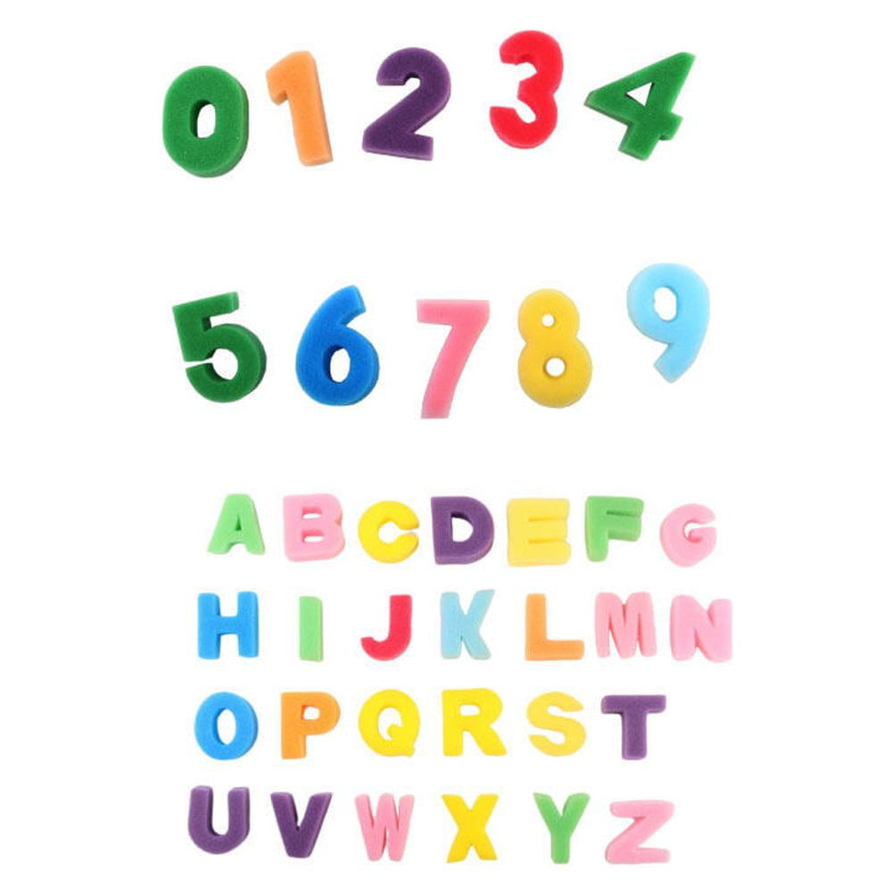 OUNONA Sponge Paint Stamper Number Shape 1 Set Small - Walmart.com