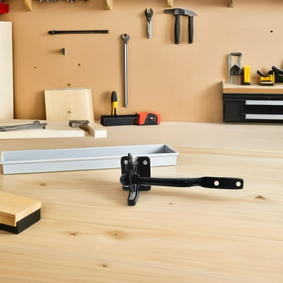 OUNONA Spring Loaded Latch for Outdoor Fence Heavy Duty Gate Hinge and ...