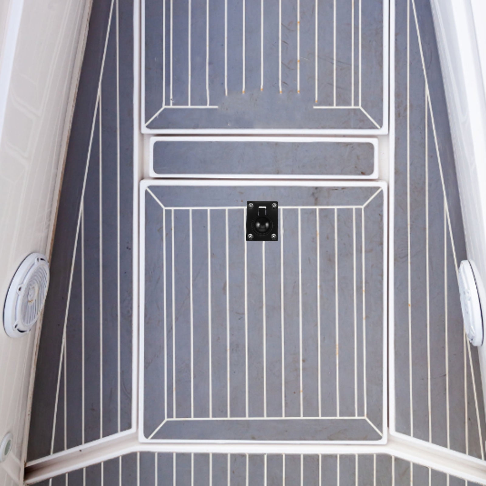 OUNONA Square Flush Pull Ring Handle Recessed Boat Hatch Latch Cabinet ...