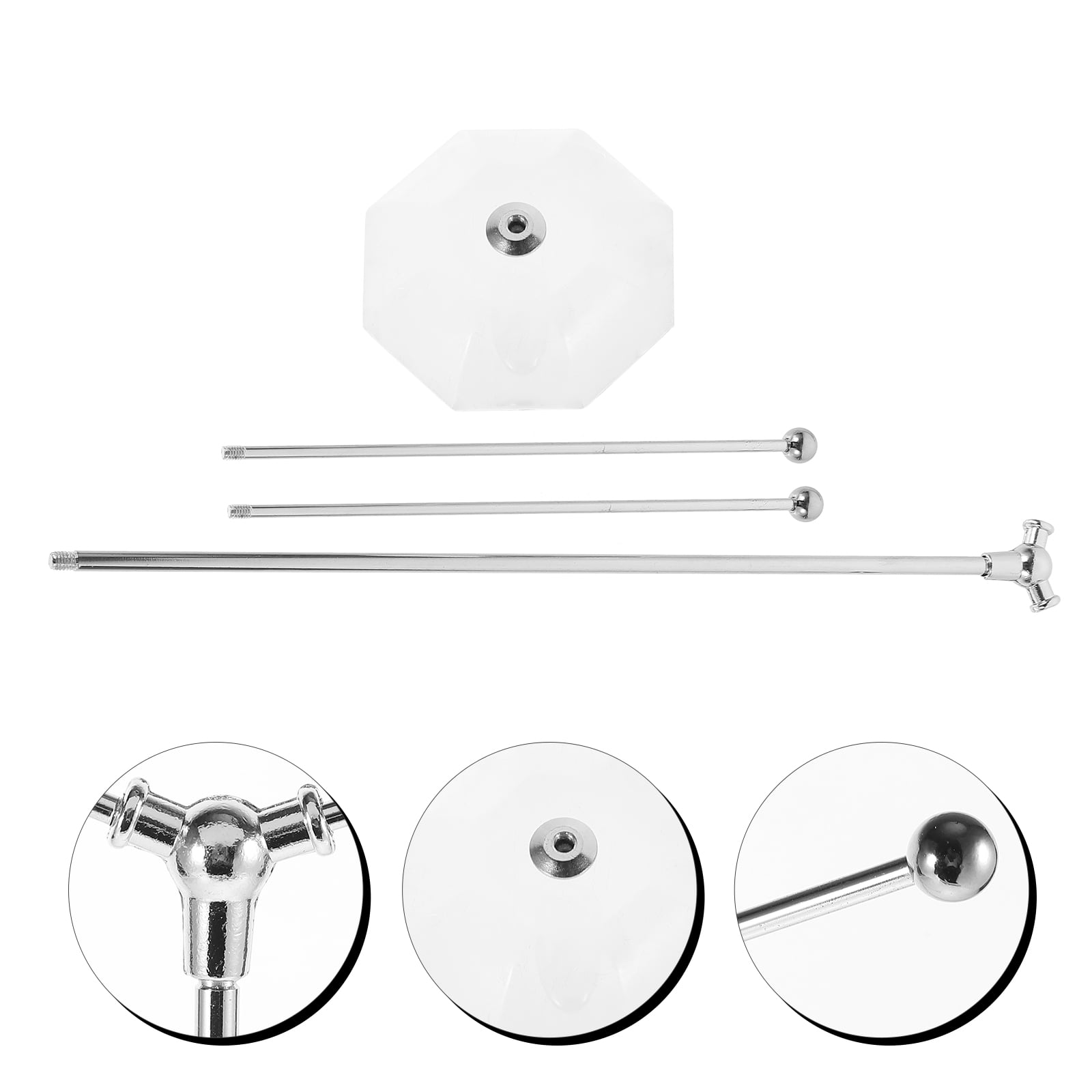 OUNONA Stable Tabletop Flagpole Flag Fixing Pole Base Flagpole Desktop ...