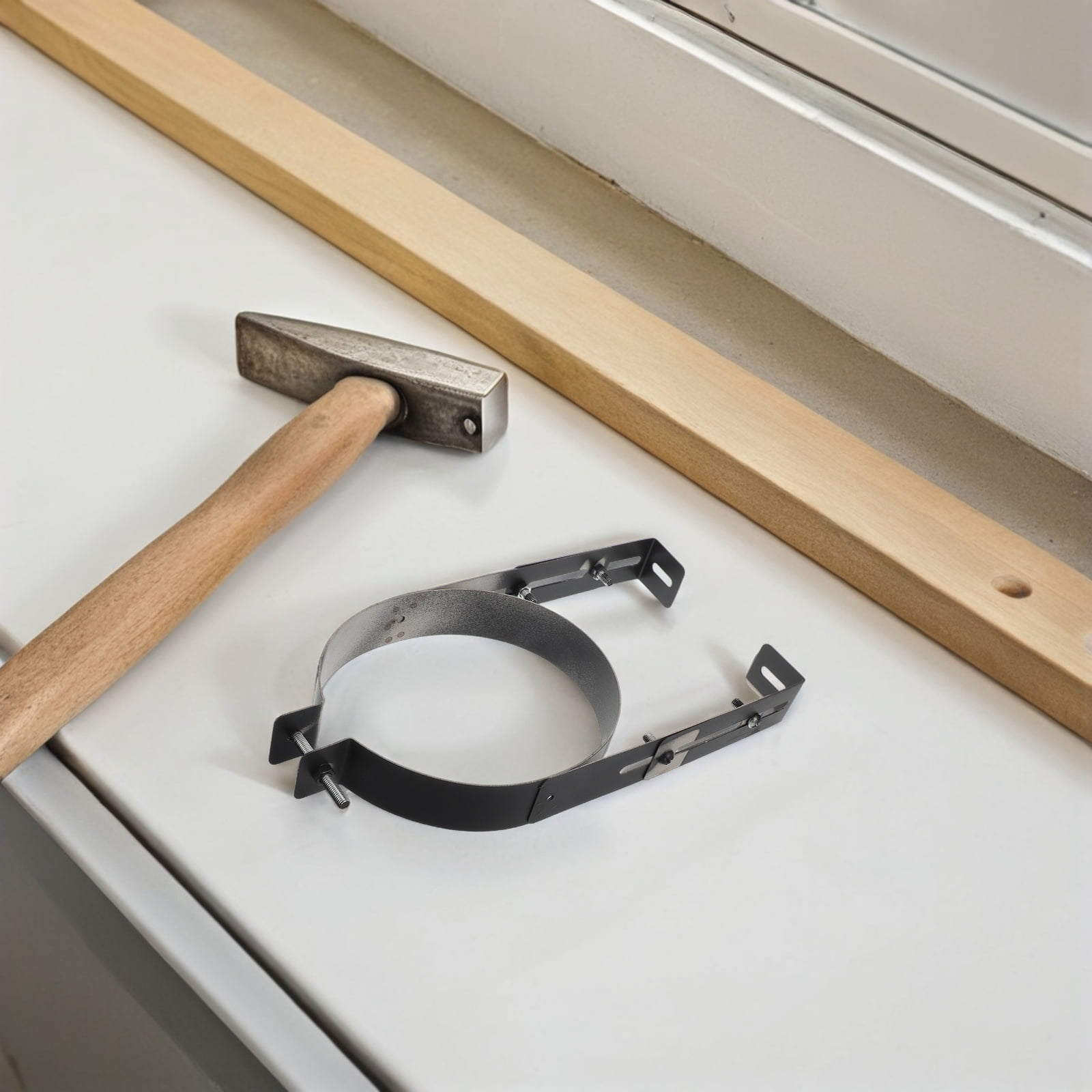 OUNONA Stainless Steel Chimney Pipe Support Bracket 6 Inch Adjustable ...