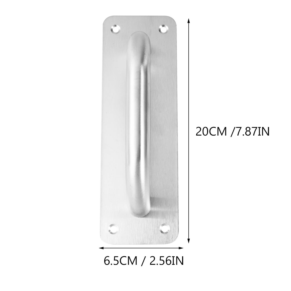 OUNONA Stainless Steel Door Handle with 4 Screws Escape Door Pull Plate ...