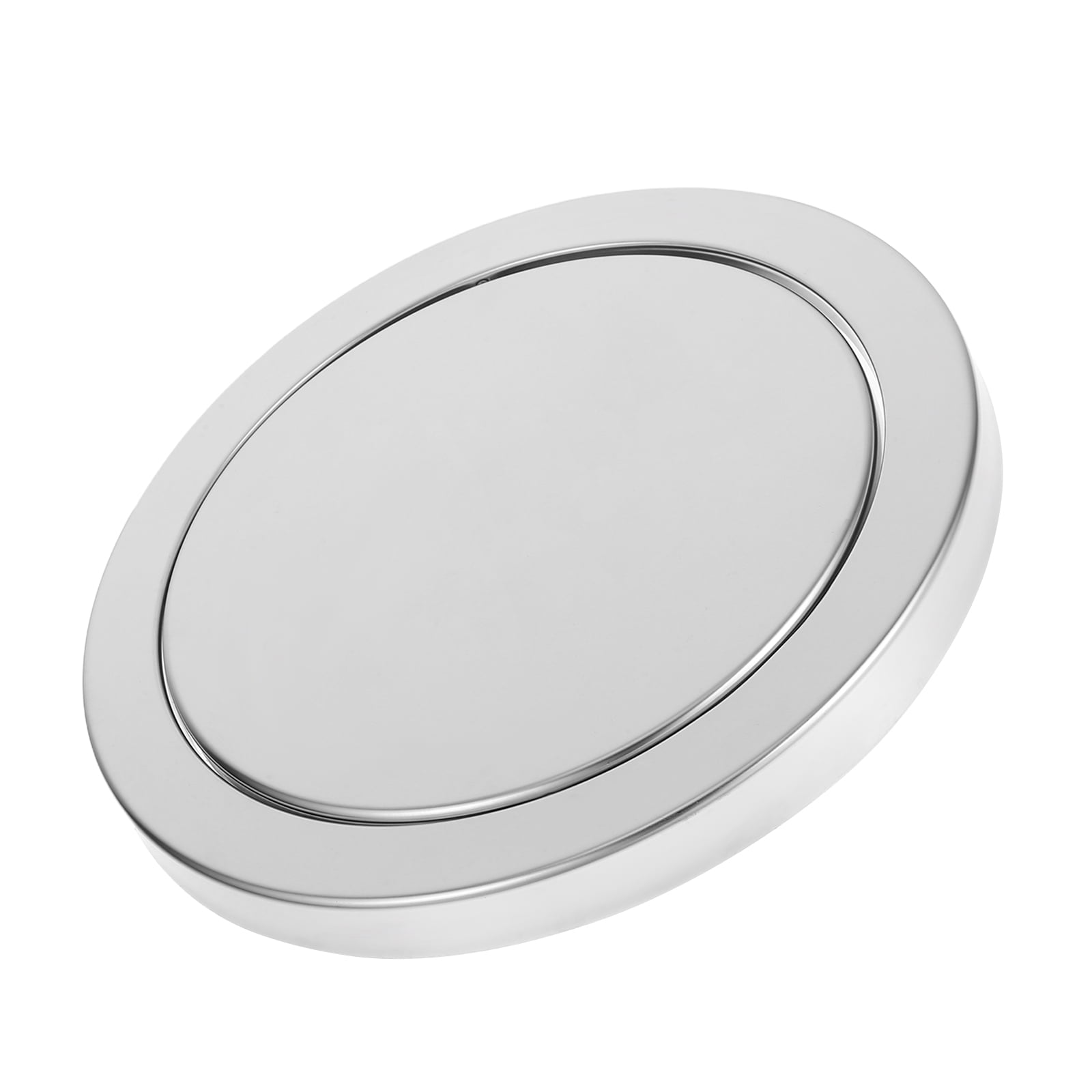 OUNONA Stainless Steel Embedded Trash Can Lid Replacement Round Swing ...