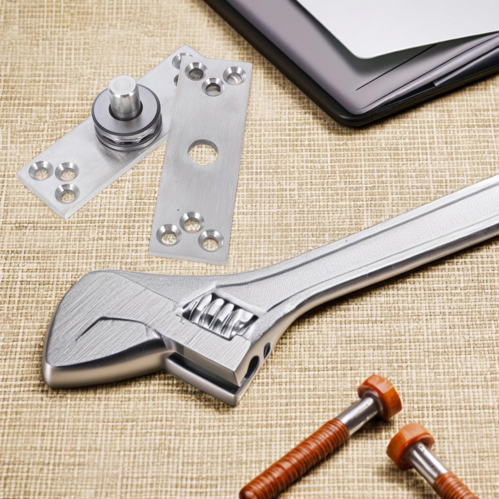 OUNONA Stainless Steel Hidden Hinges 360 Degree Rotating Hinge Pivot ...