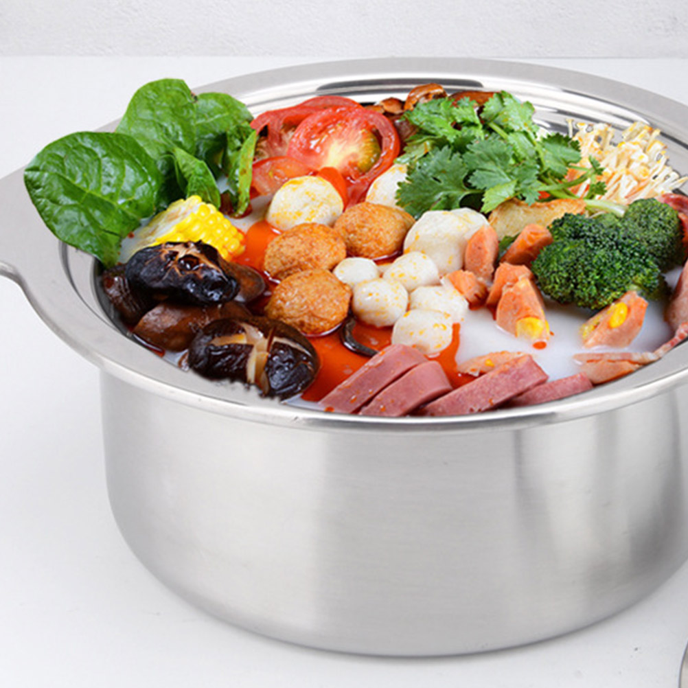 OUNONA Stainless Steel Hot Pot Single Serving Induction Cooker ...