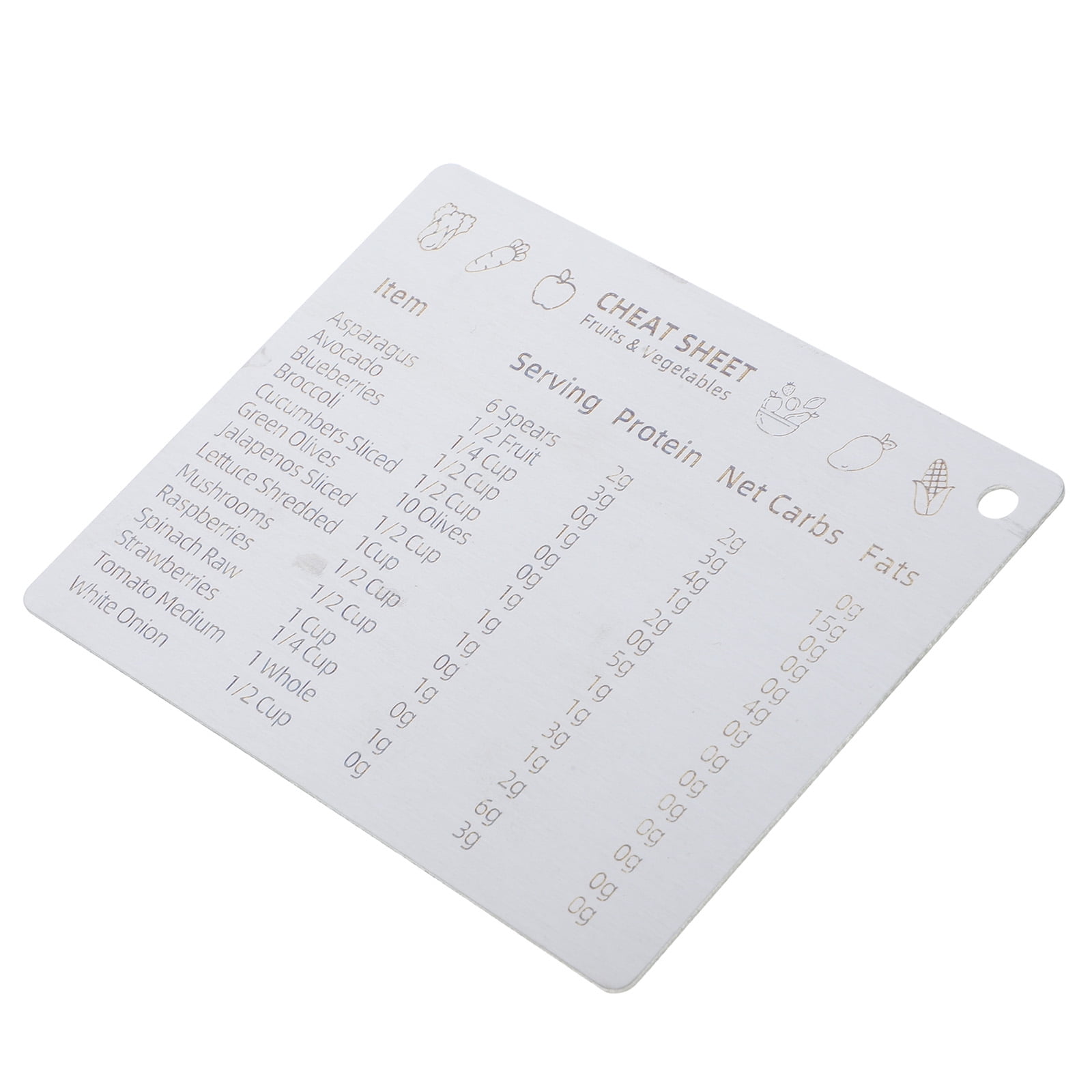 OUNONA Stainless Steel Measurement Conversion Chart Refrigerator Magnet ...