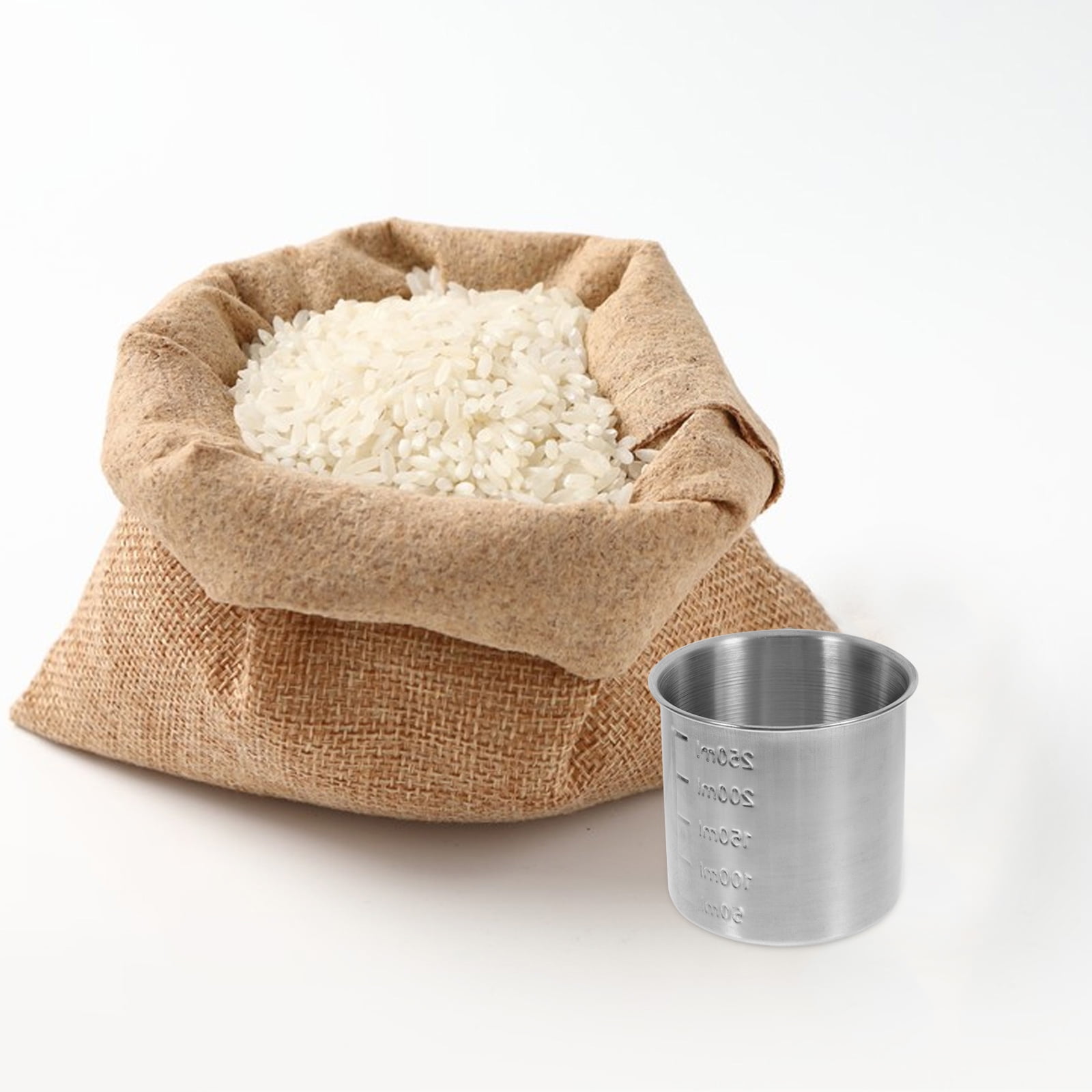 OUNONA Stainless Steel Rice Cooker Measuring Cup Rice Measure Scoop for ...