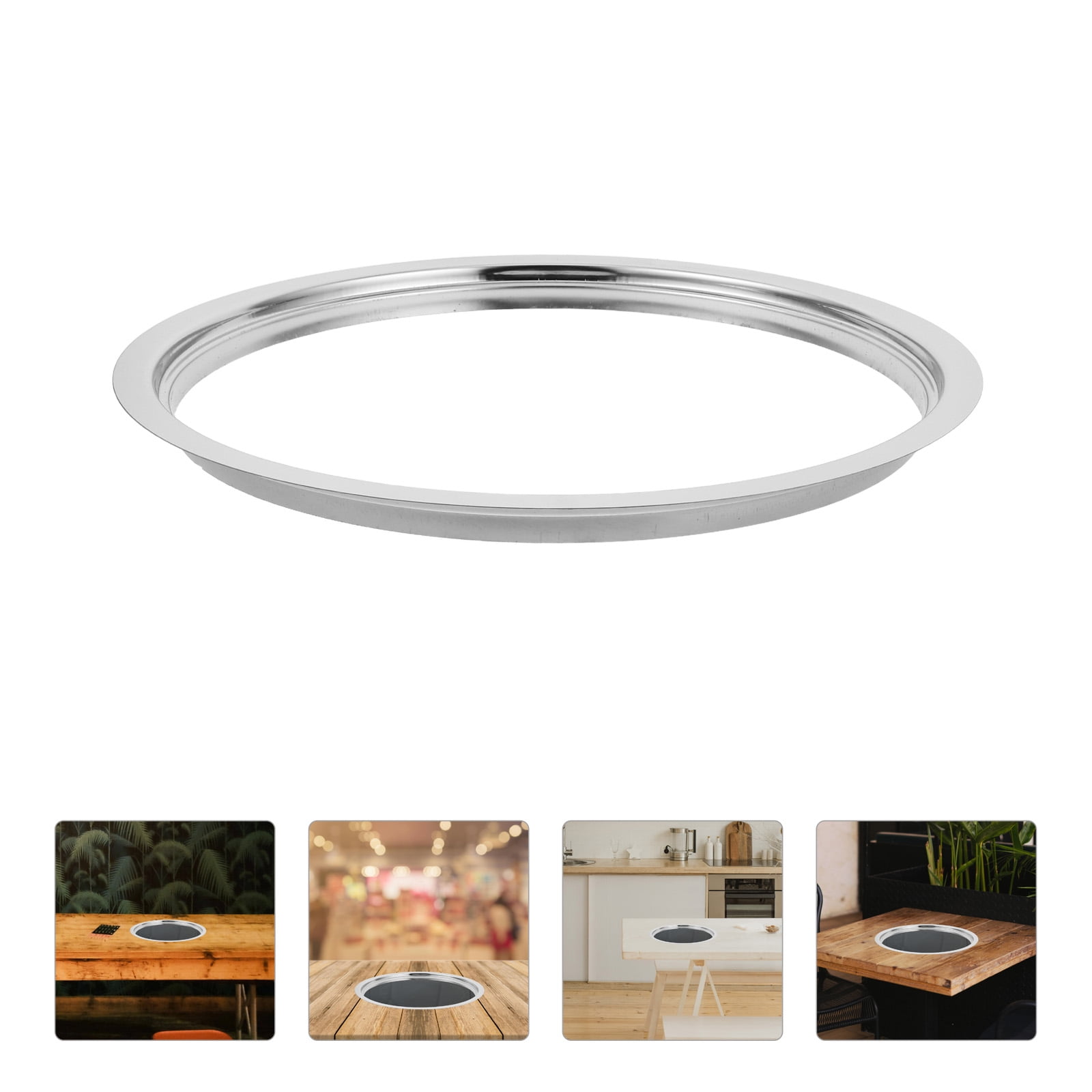 OUNONA Stainless Steel Table Pot Ring Induction Cooker Sinking Ring ...