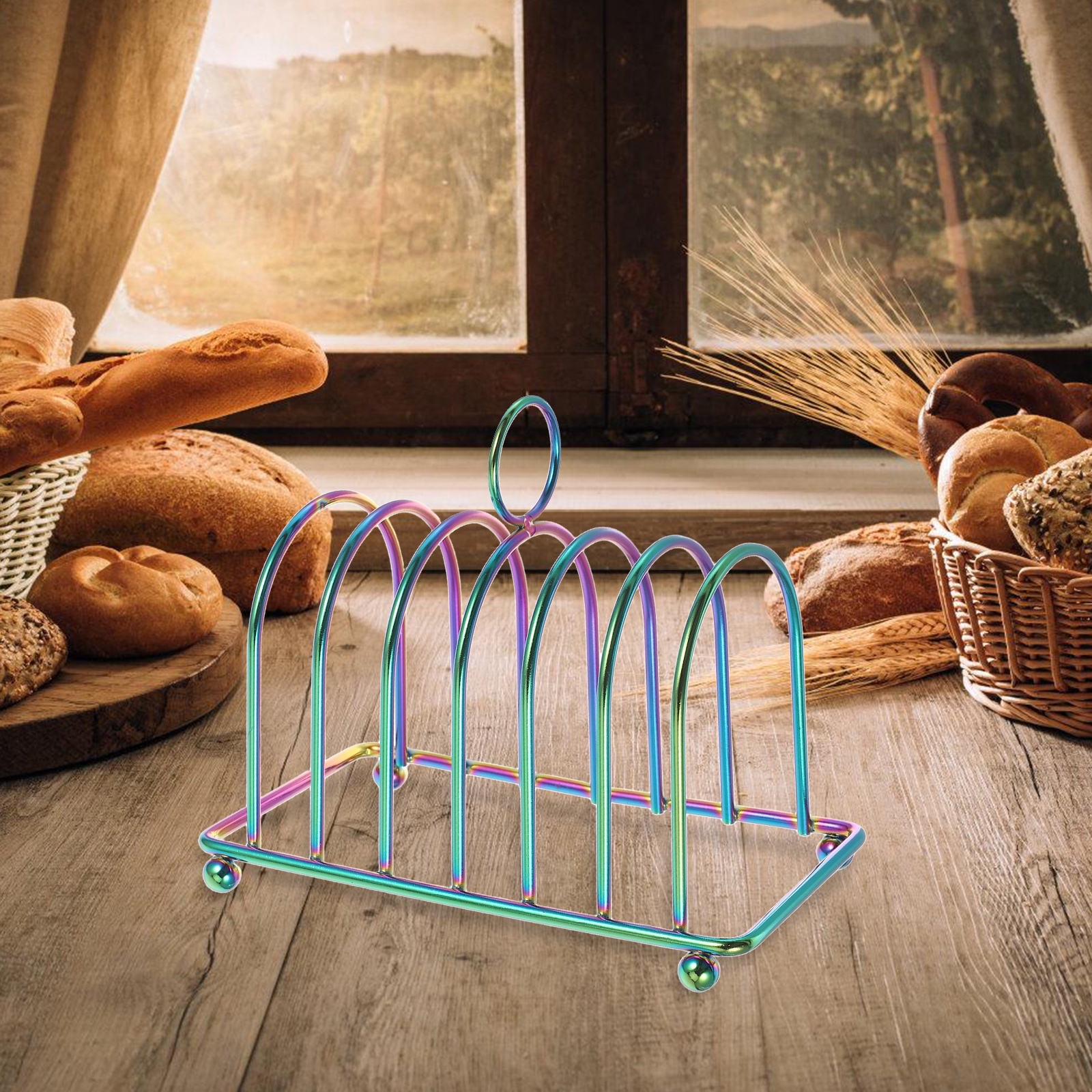 OUNONA Stainless Steel Toast Holder for Bread Slices Versatile Kitchen ...