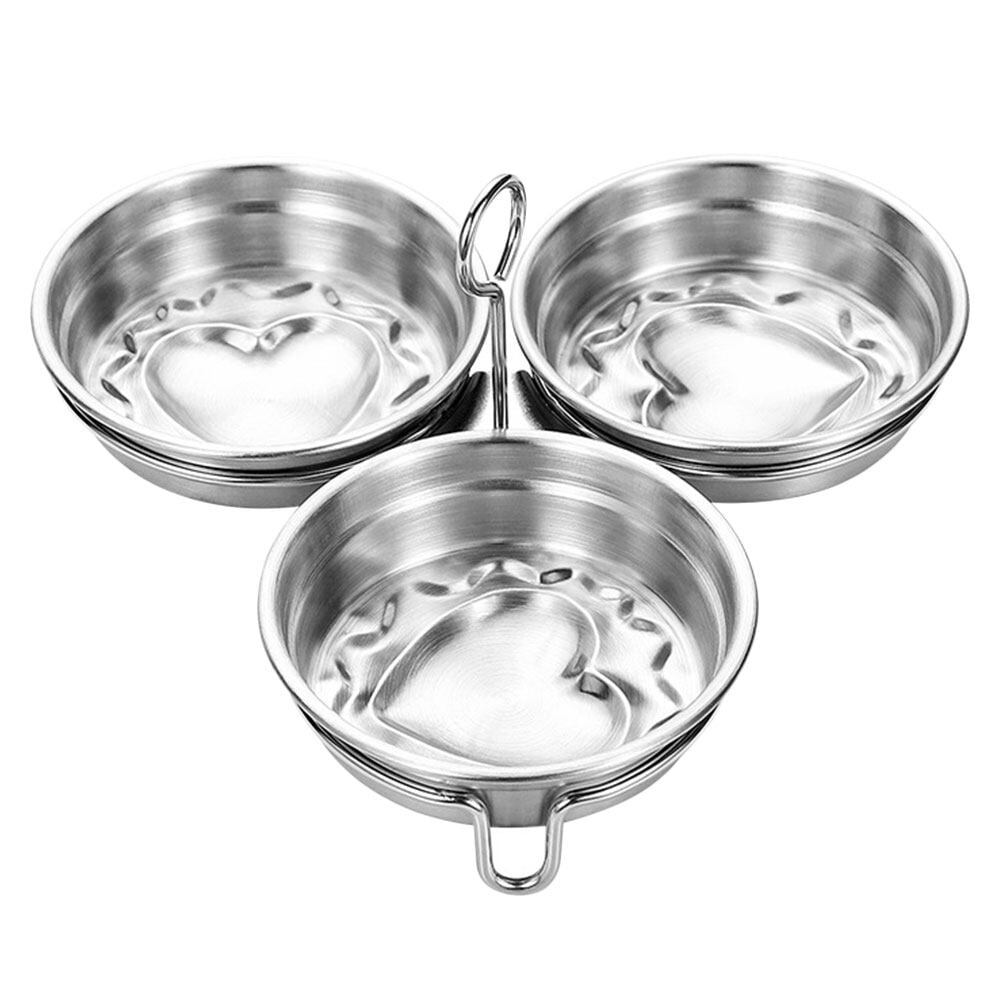OUNONA Steamed Egg Bowl Griddle Round Cooker Ring Platter Man Silver ...