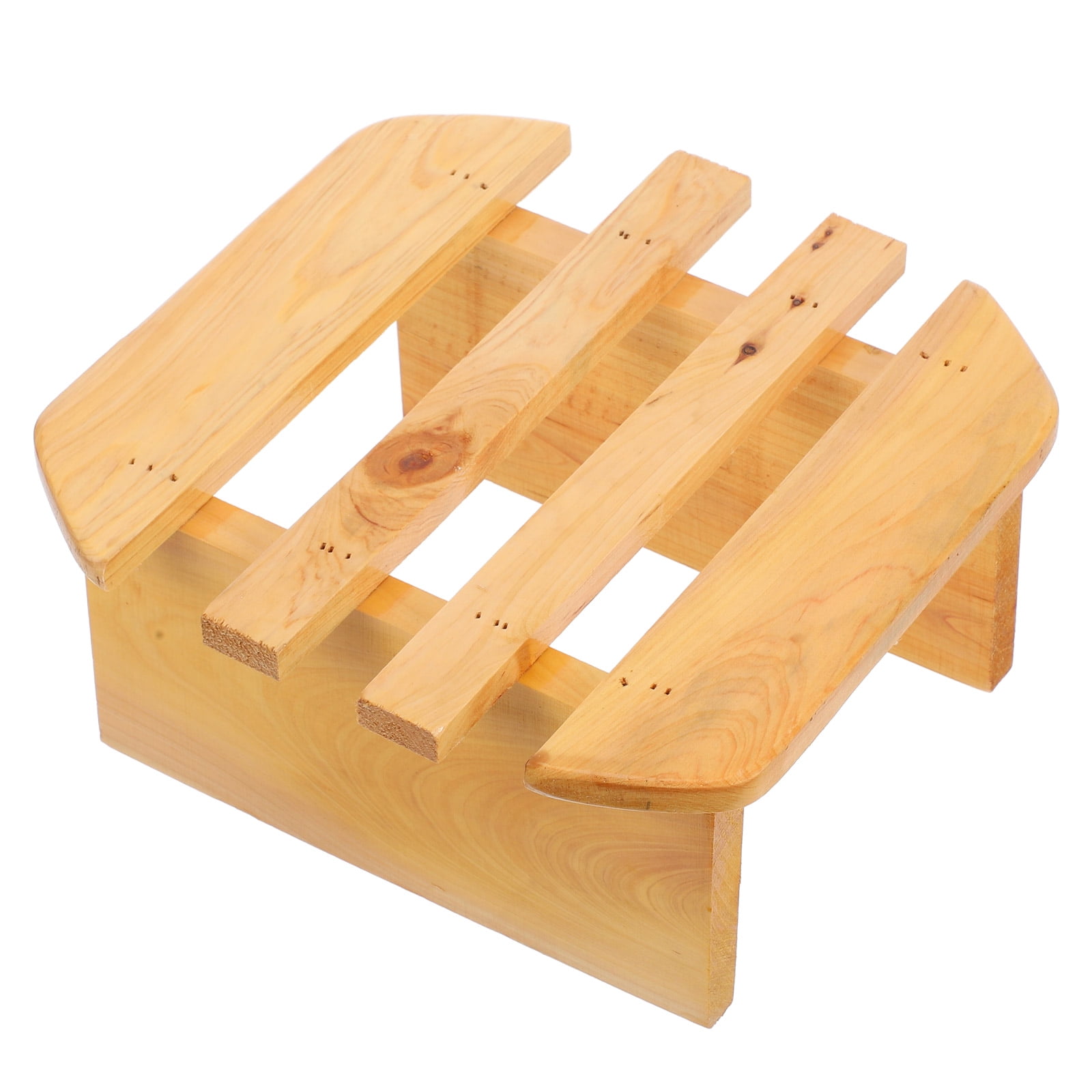 OUNONA Step Stool Foot Sole Stool Foot Washing Bucket Wooden Stool 23 ...
