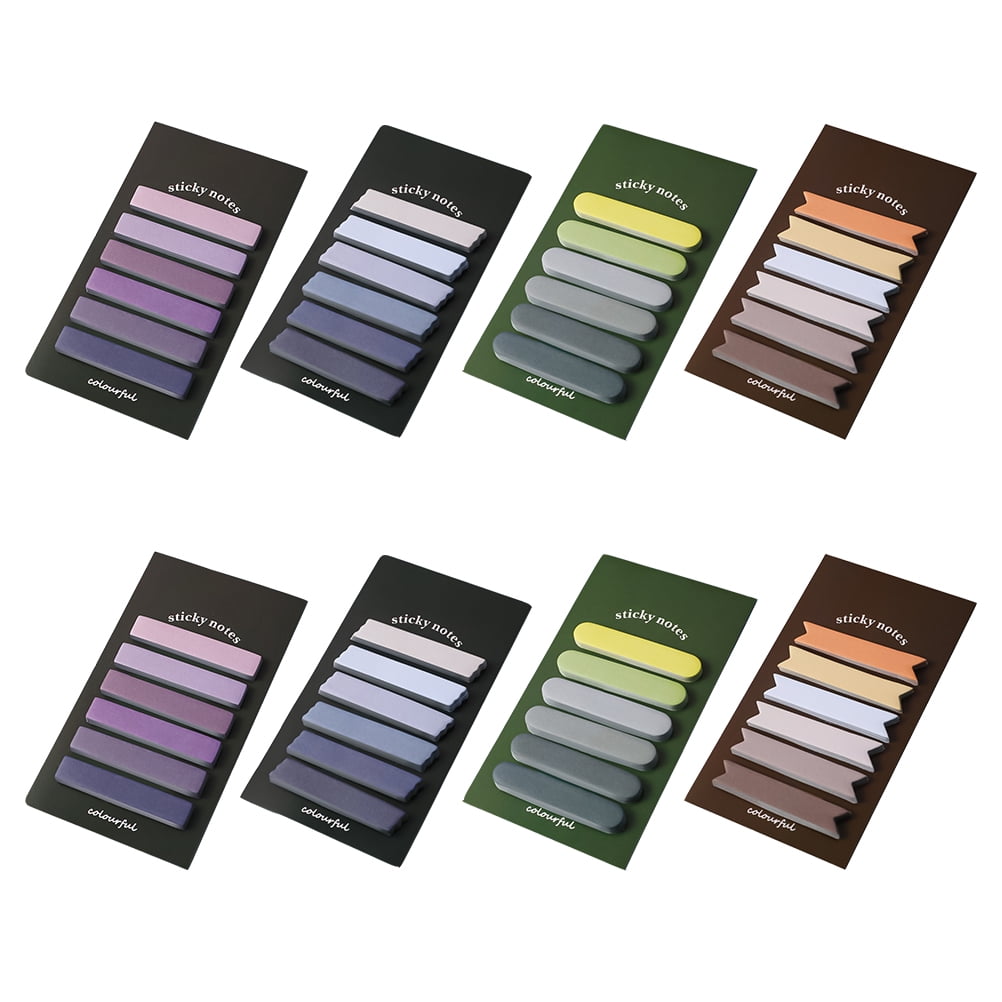 CATIEBYE 8Sets Self Stick Notepads Assorted Color for Office Use ...