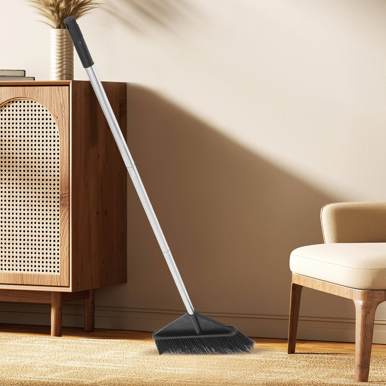 OUNONA Stiff Bristle Broom for Home and Garden Cleaning Long Handle ...