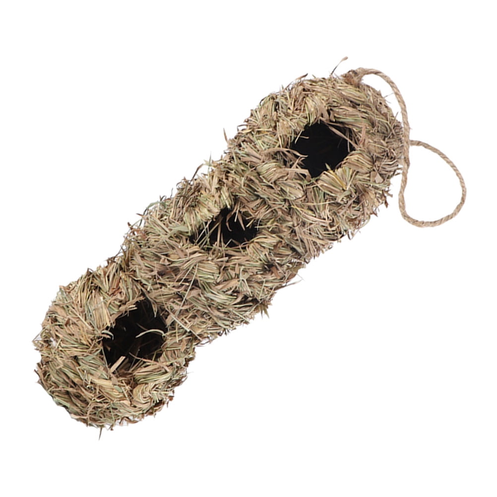 OUNONA Straw Bird's Nest Feeders Outdoor Hanging House Birds ...