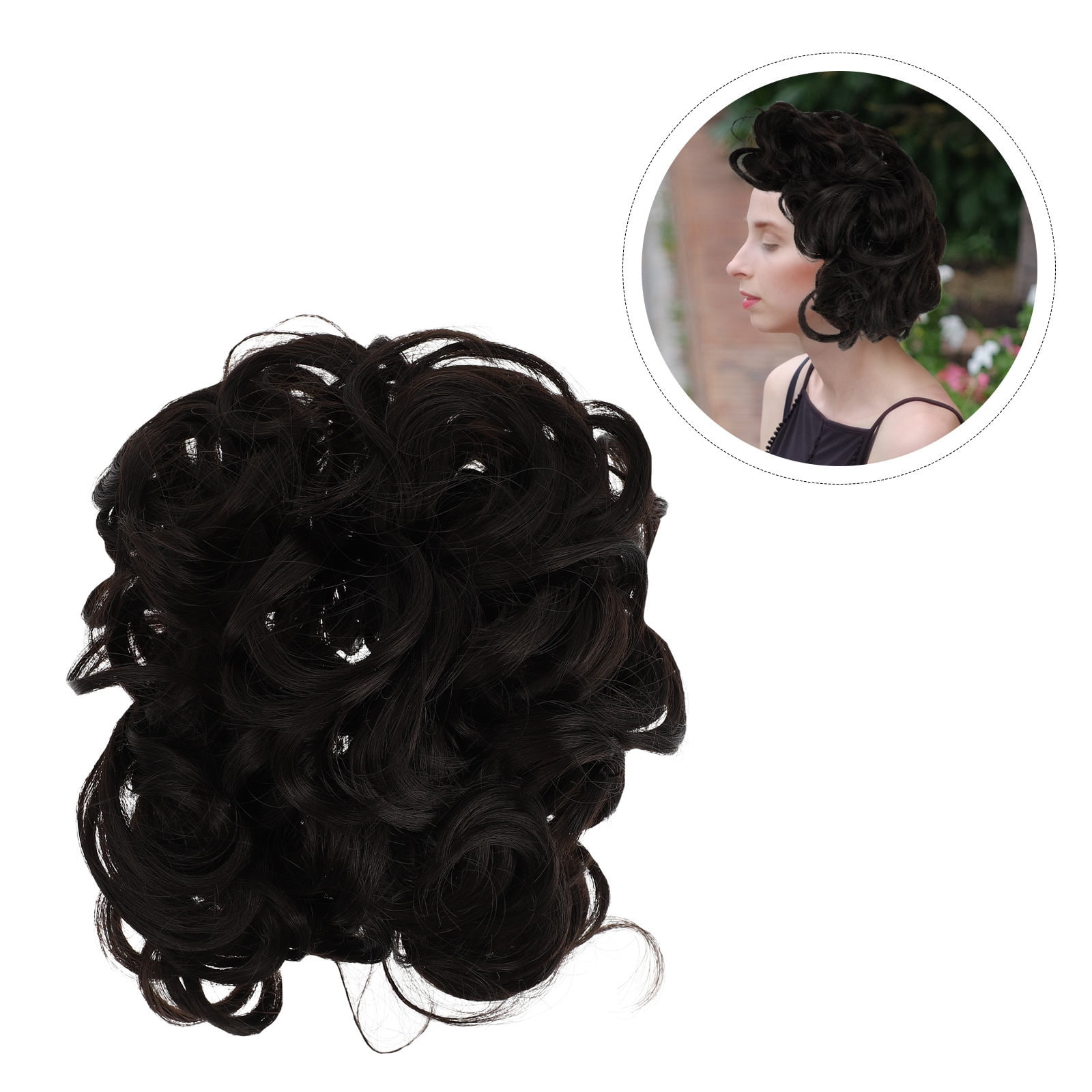 OUNONA Stylish Brown Hair Wig for Women WearingFeels Like Human Hair ...