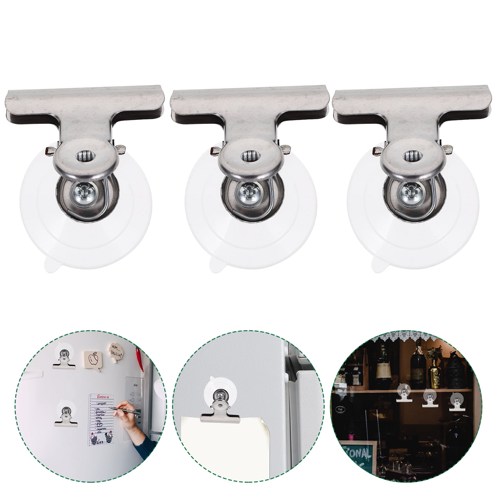 OUNONA Suction Cup Clips Round Suction Cup Clamp Holder Wall Hanging ...