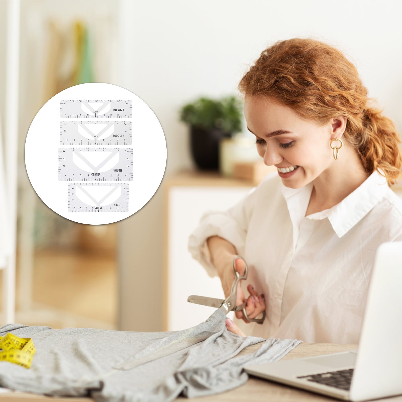 OUNONA T Shirt Making Alignment Ruler with Premium Acrylic Material ...