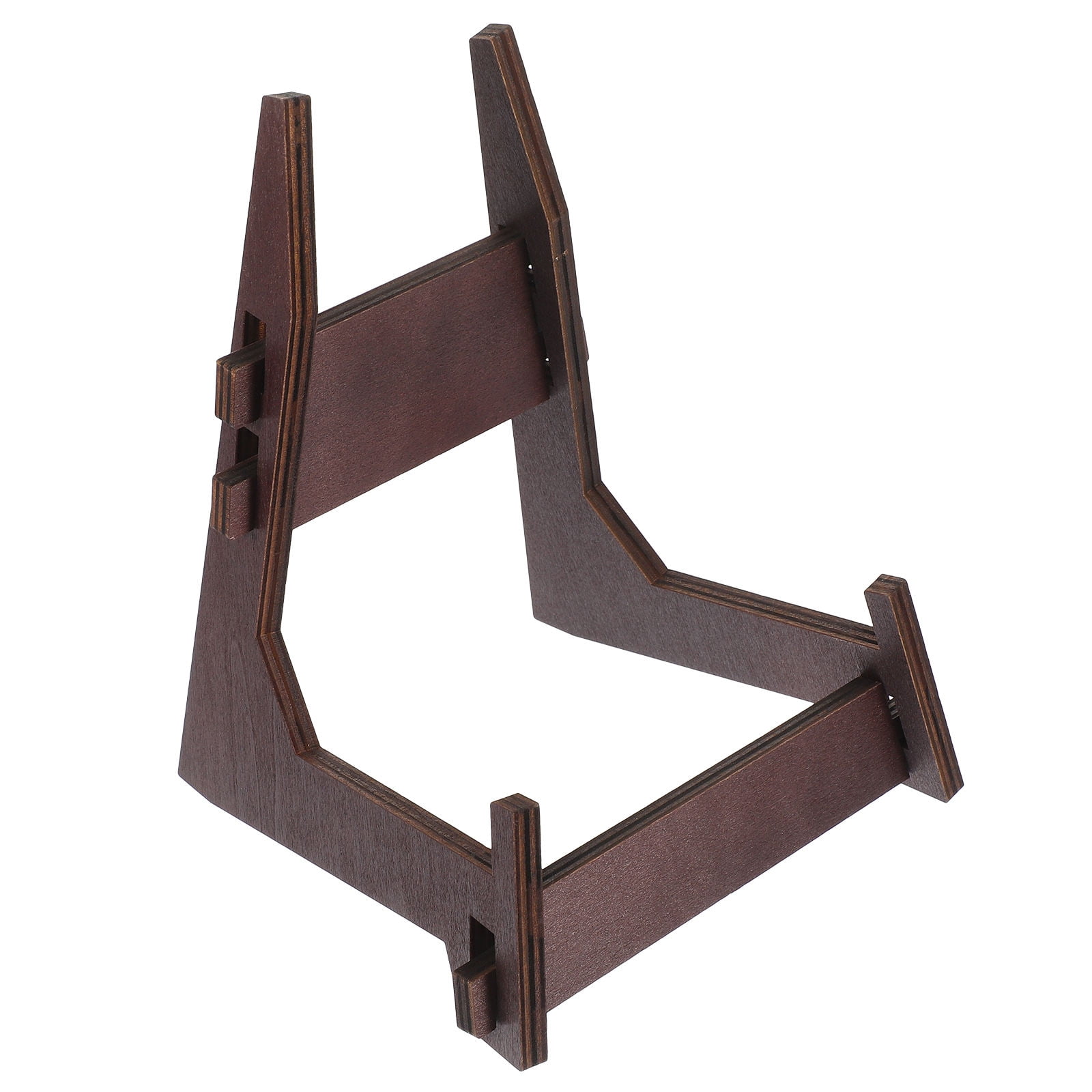 OUNONA Tabletop Wood Showcase Stand Versatile Plate Holder Easel Photo ...