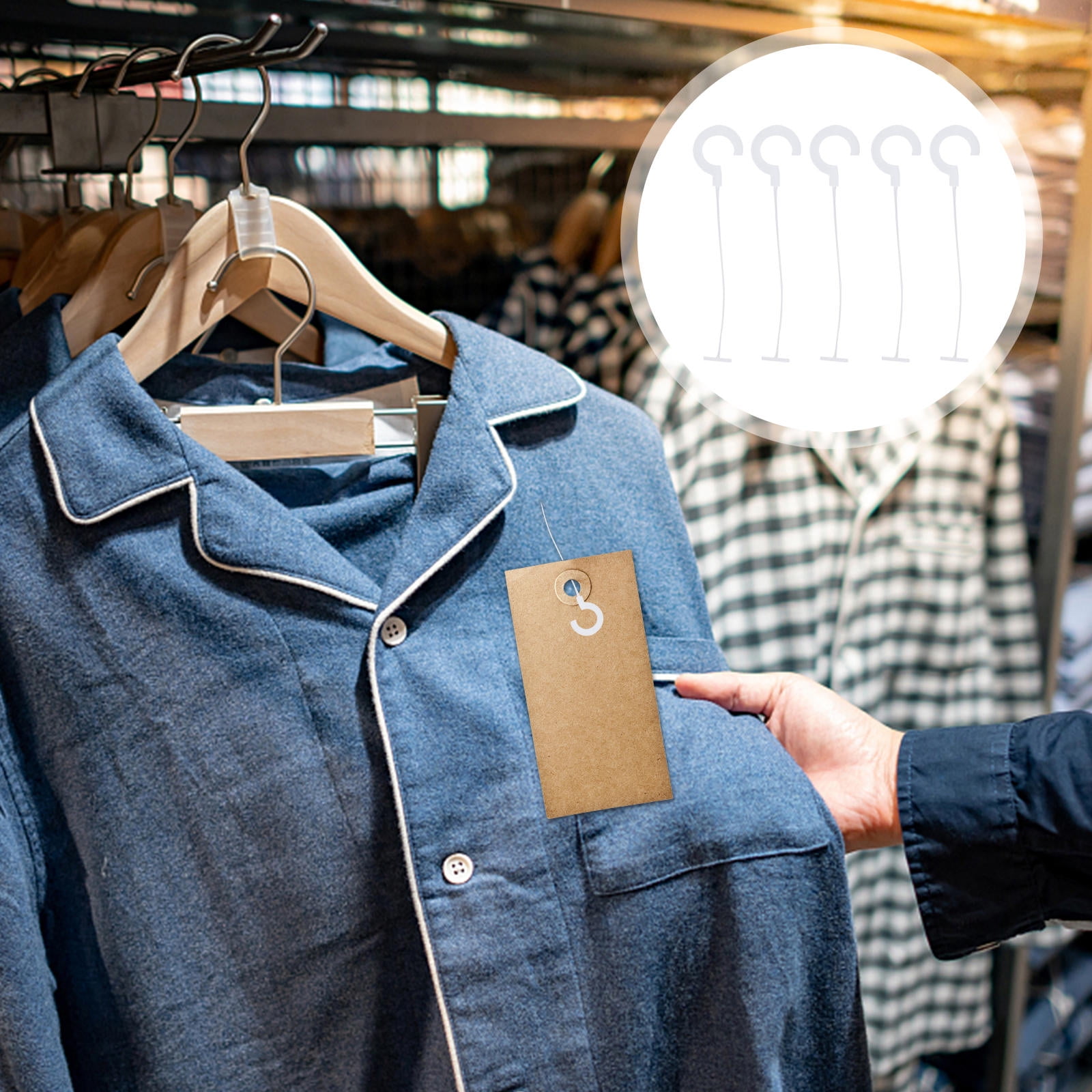 OUNONA 5000Pcs White Clothing Tag Barbs for Easy Fastening and Removal ...