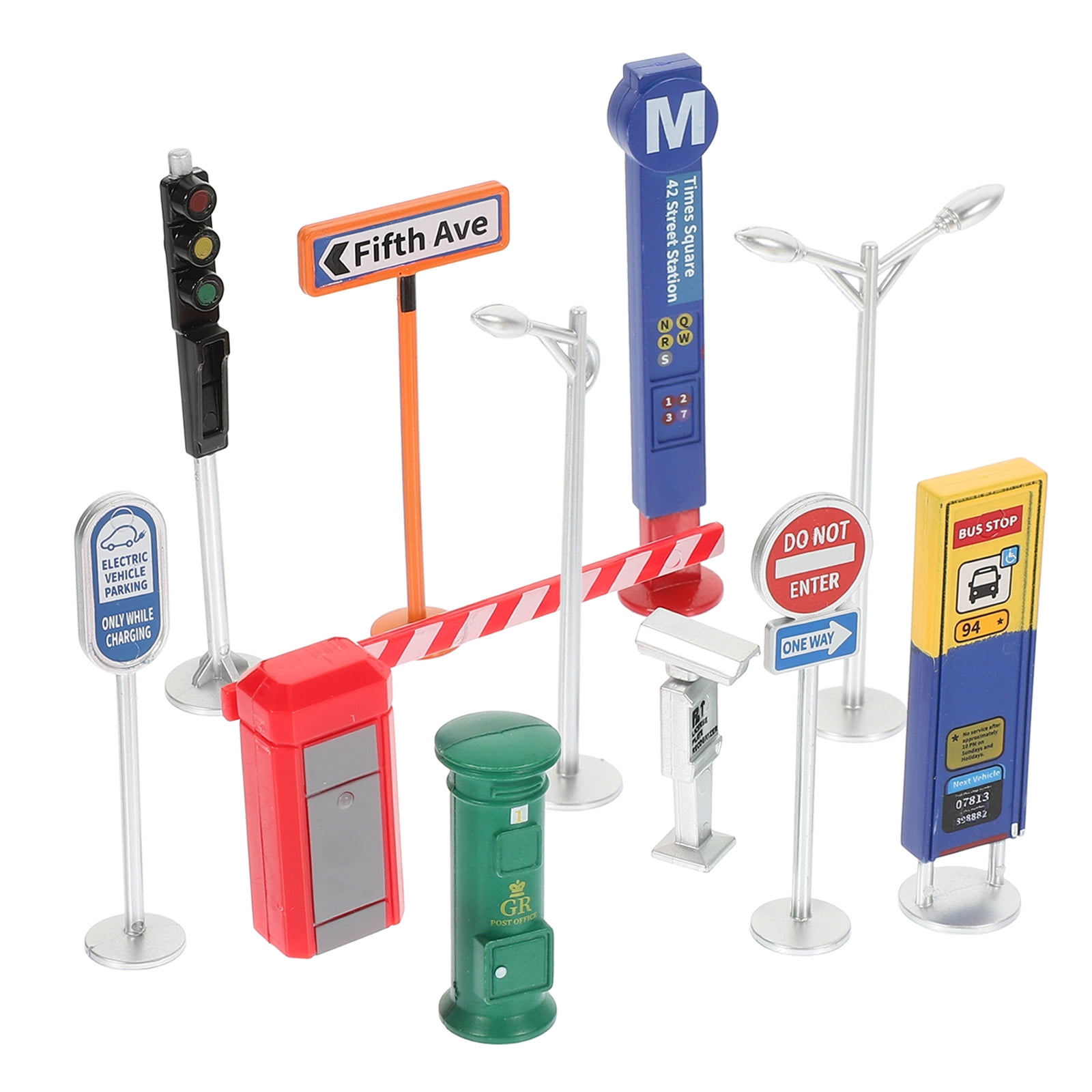 OUNONA 1 Set of Kids Traffic Signs Playset for Creative Street Play ...