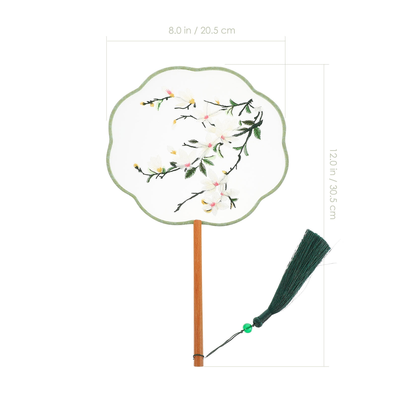 Tineasur Chinese Circle Fan Hand Green DIY Accessory 1Pcs - Walmart.com