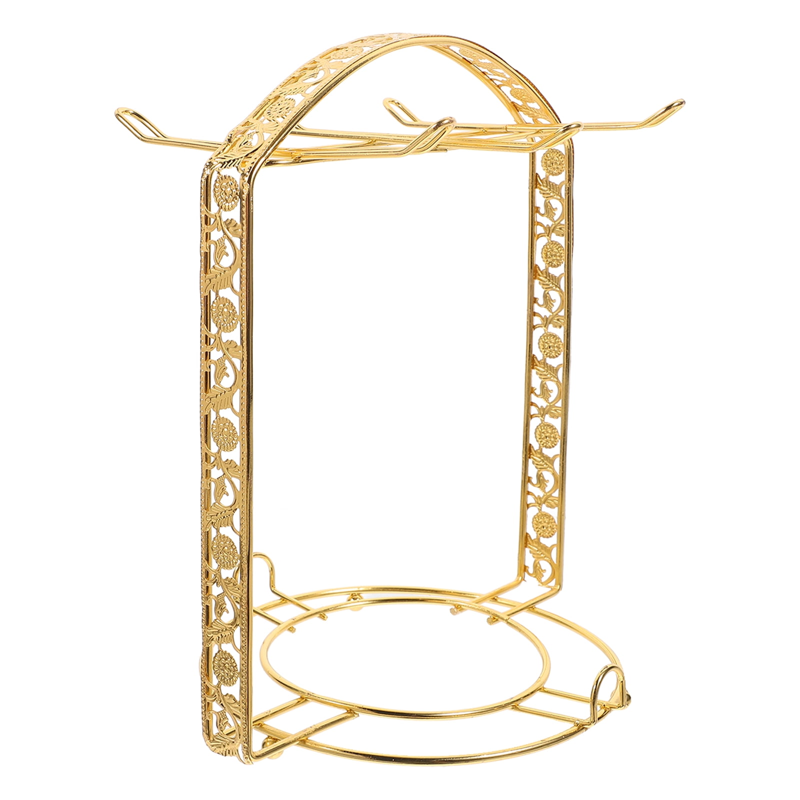 OUNONA Tea Cup Saucer Display Stand Iron Mug Drain Storage Rack Coffee ...