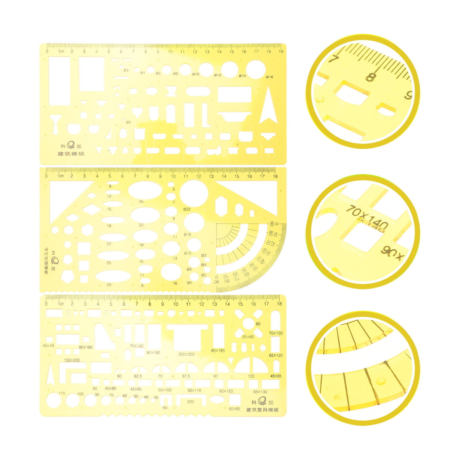 OUNONA Template Ruler Tool Geometric Drawing Drafting Tools Child ...