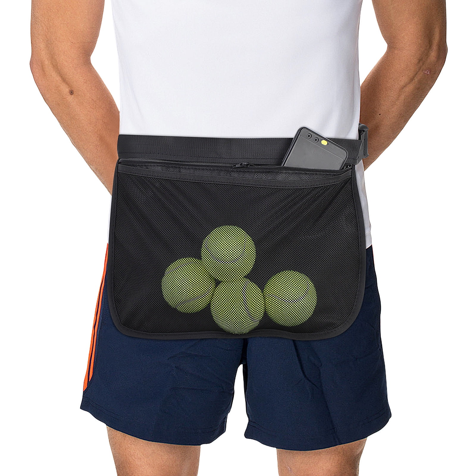 OUNONA Tennis Gear Mesh Pickleball Bag Black Portable Sports Equipment ...