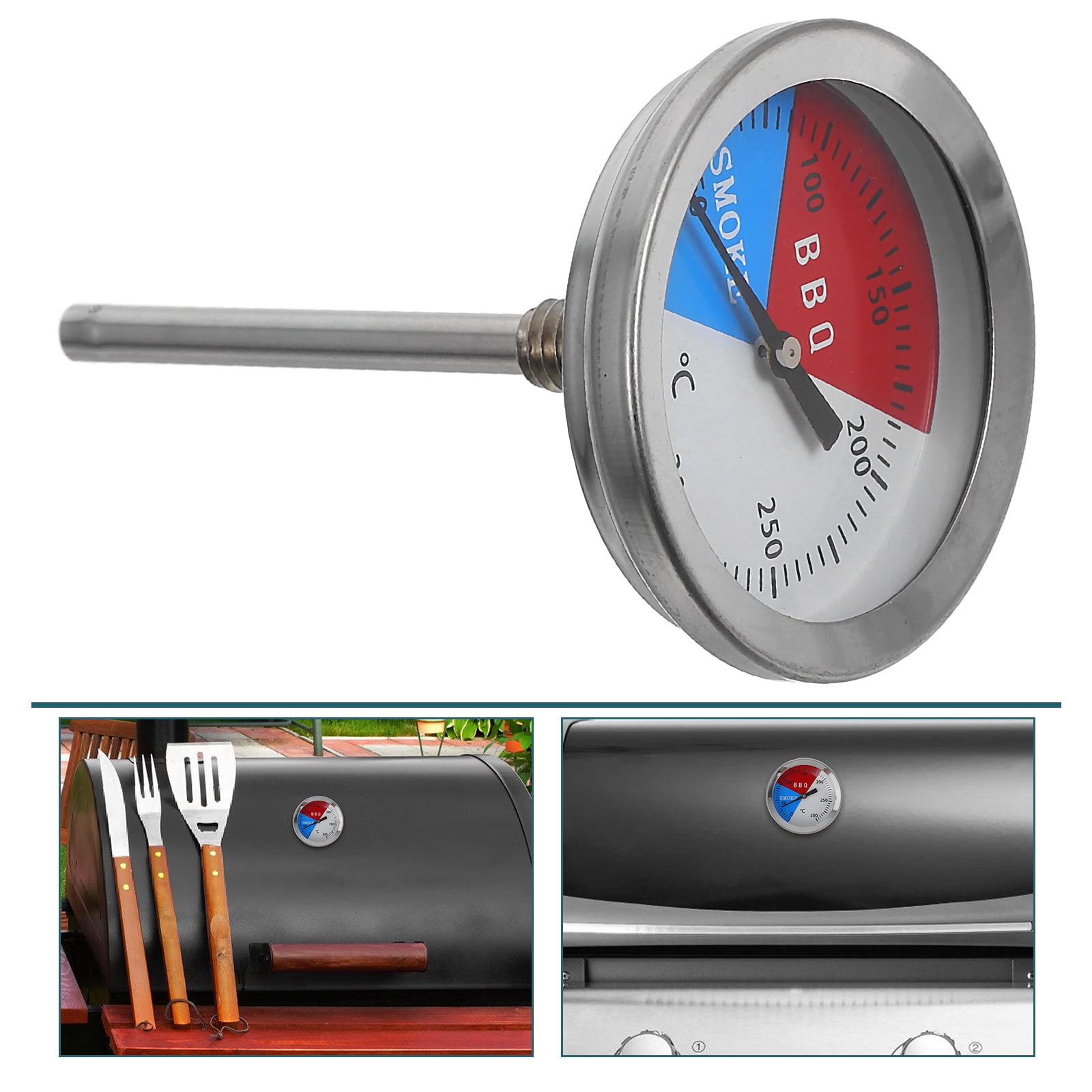 OUNONA Thermometer Bimetallic Mechanism Lightweight Design - Walmart.com