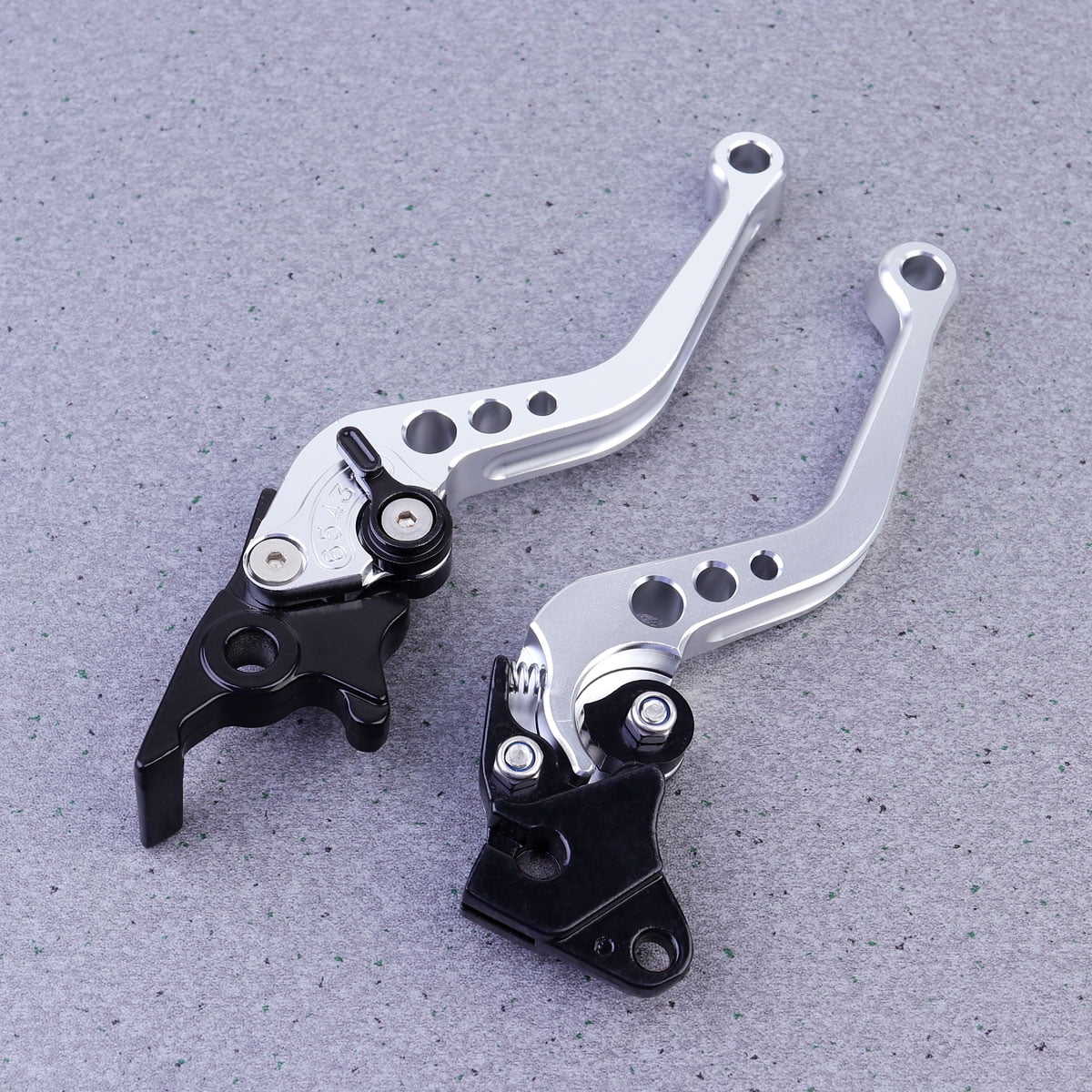 OUNONA Throttle Adjustable Horn Handle 18.3X5X2.5CM Silver - Walmart.com